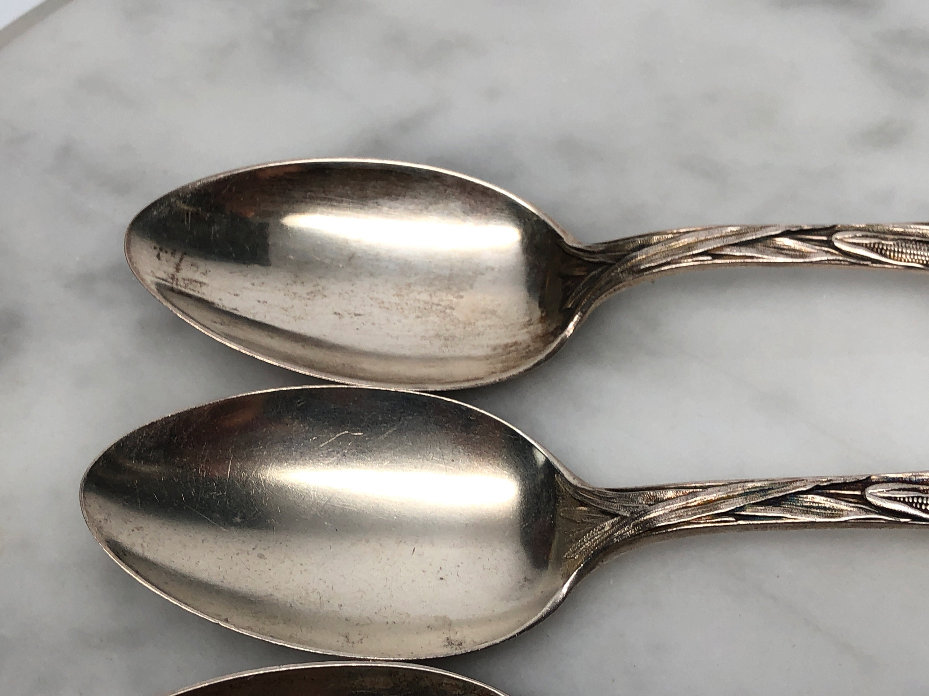 4 Available, Native American Head and Corn Tea Spoon, Sterling Silver ...