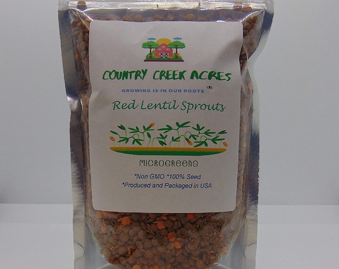 Lentil Seed Red Lentil Seeds, Microgreen, Sprouting Seed, NON GMO ...