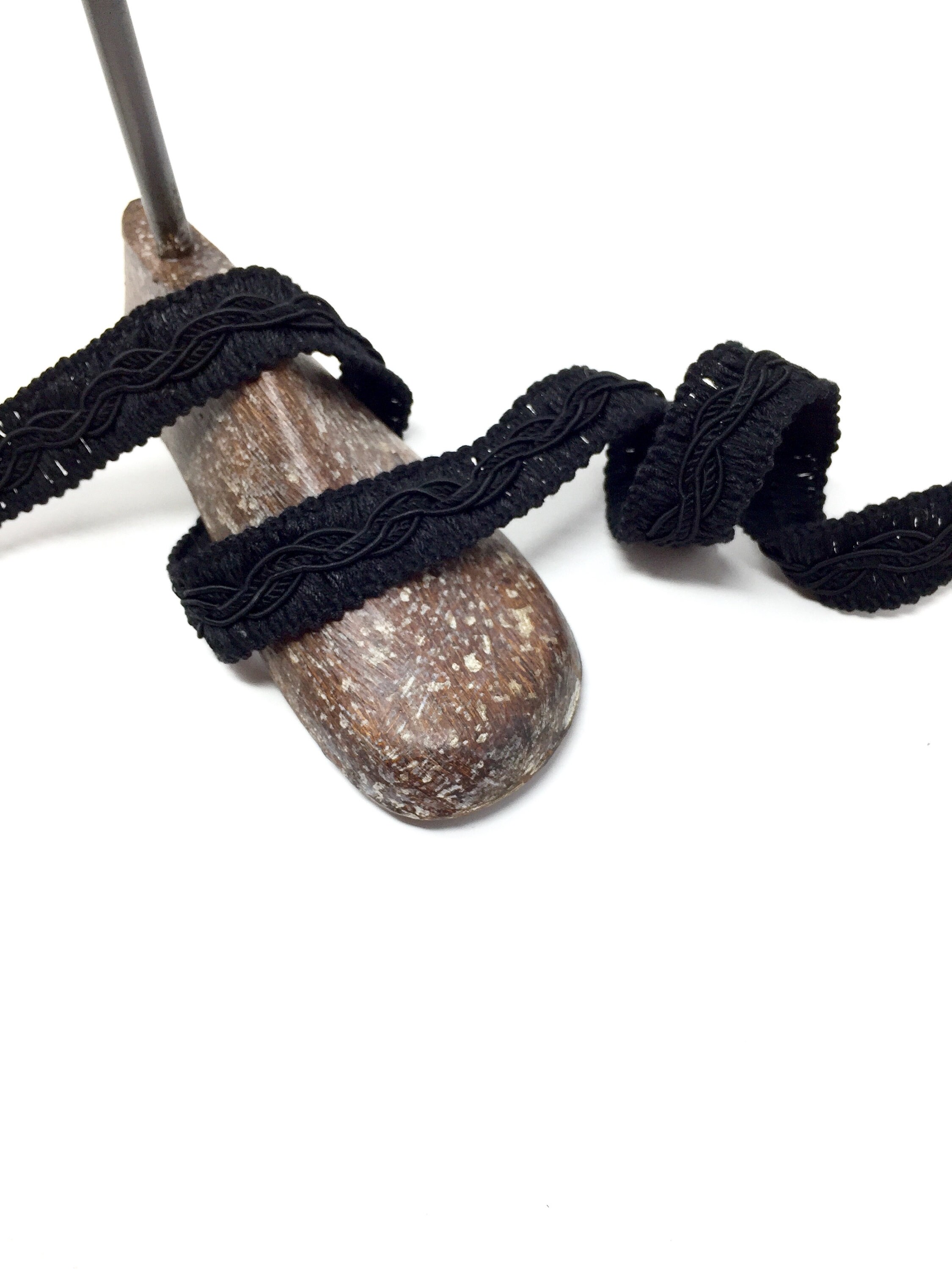 3/4" Wave Pattern Black Gimp Trim - Etsy