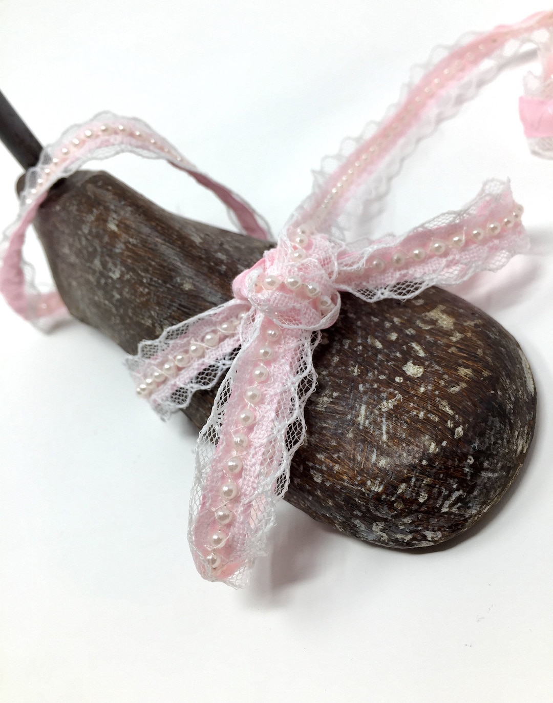 Simplicity® 3/4" Pink Lace Ribbon Trim W/small, White Faux Pearls - Etsy