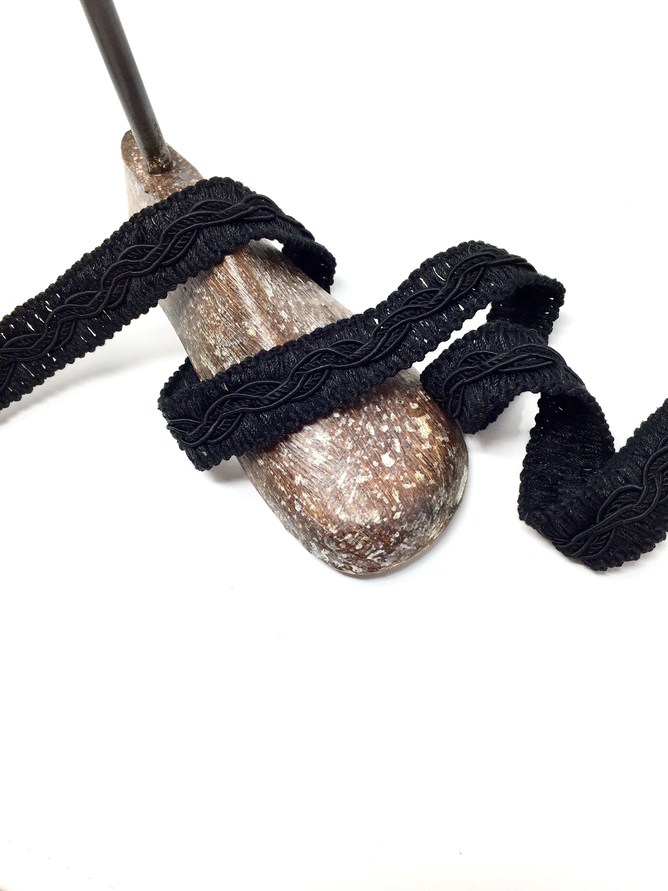 3/4" Wave Pattern Black Gimp Trim - Etsy