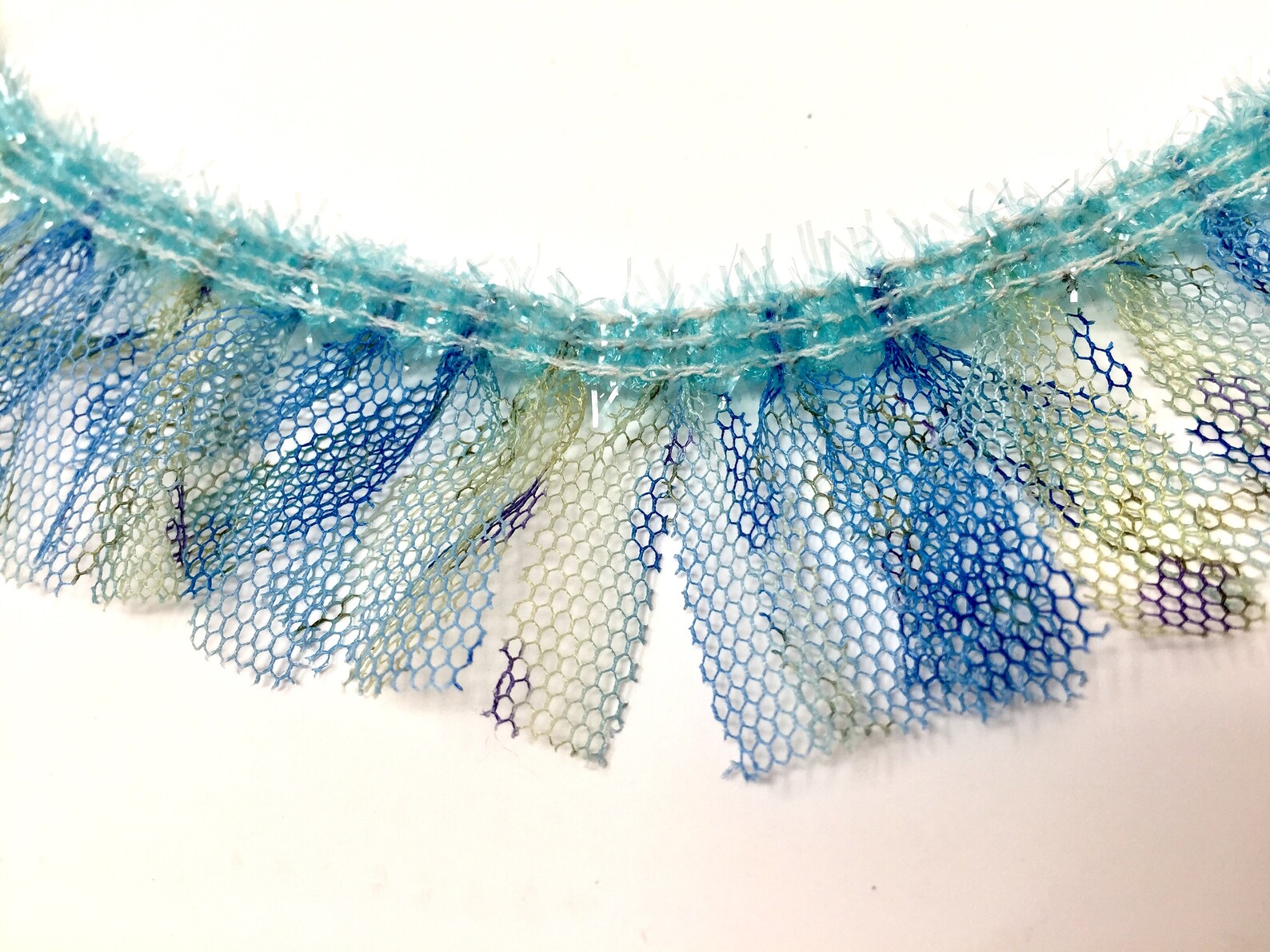 Simplicity® 1" - 1 1/4" Tricot Stretch Fringe Trim W/blues & Greens - Etsy