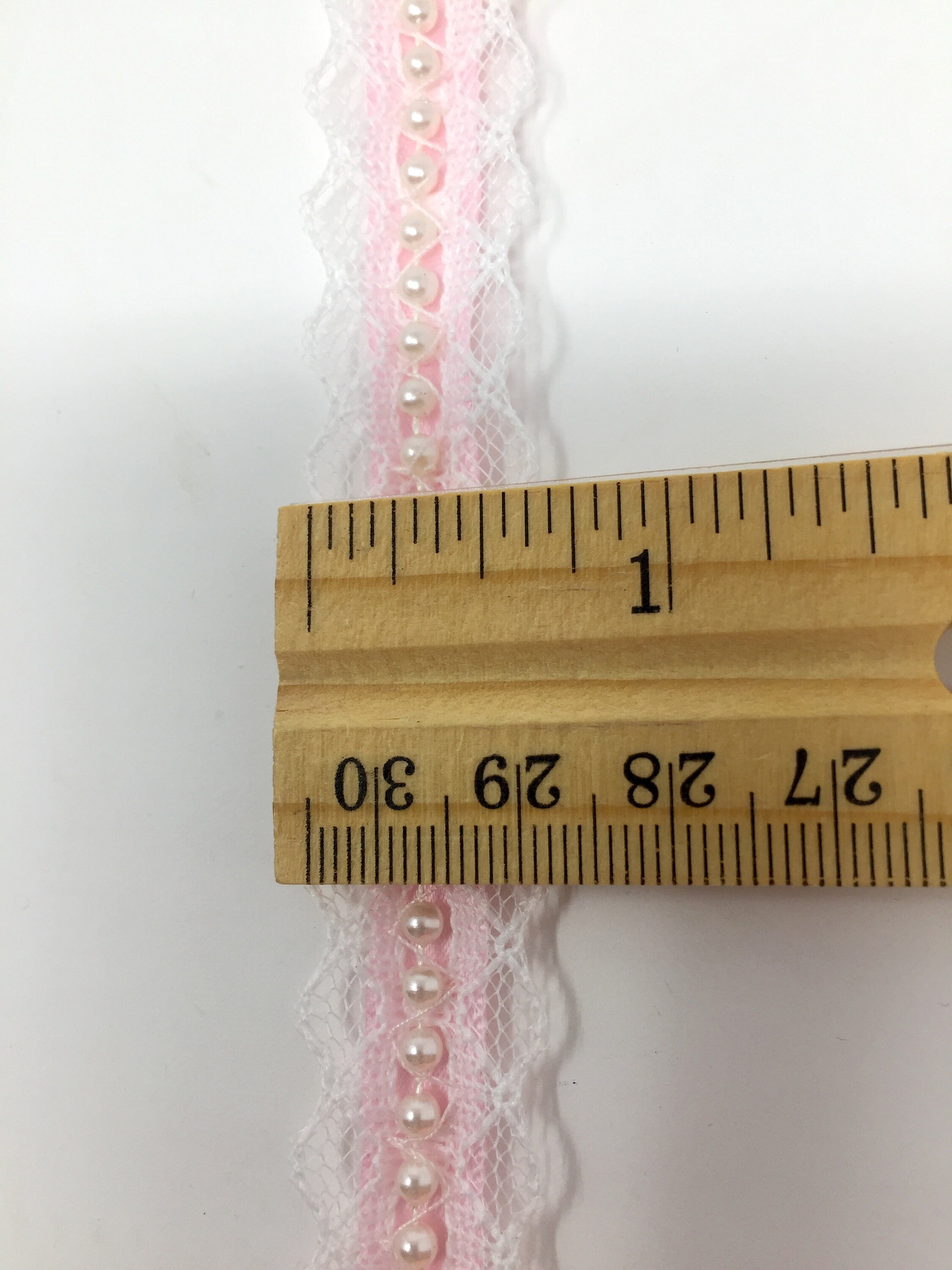 Simplicity® 3/4" Pink Lace Ribbon Trim W/small, White Faux Pearls - Etsy