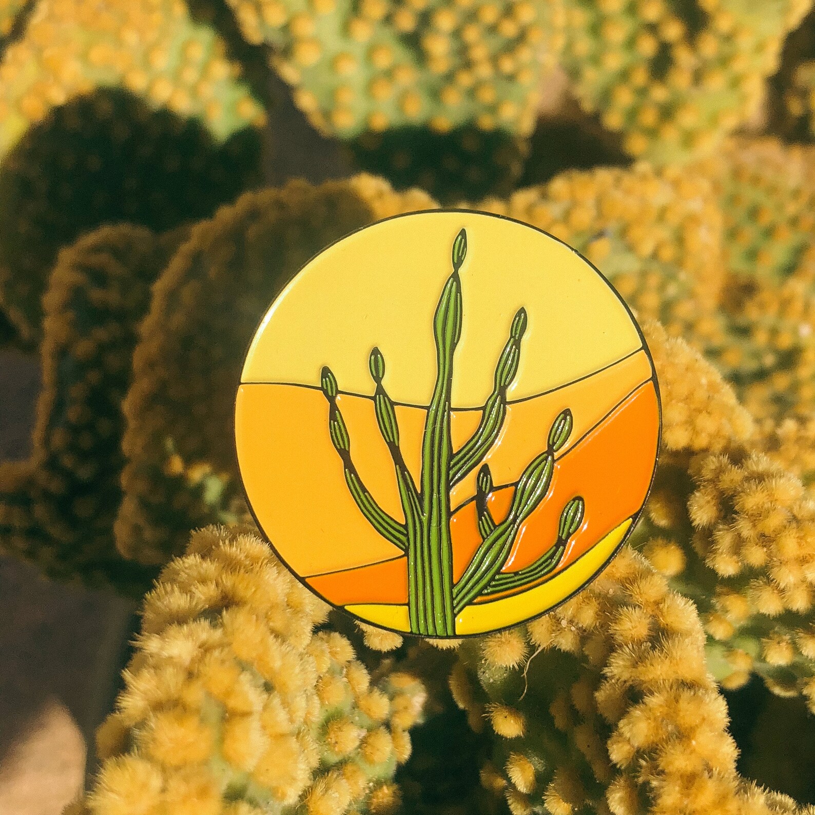 Desert Sunset Enamel Pin - Etsy