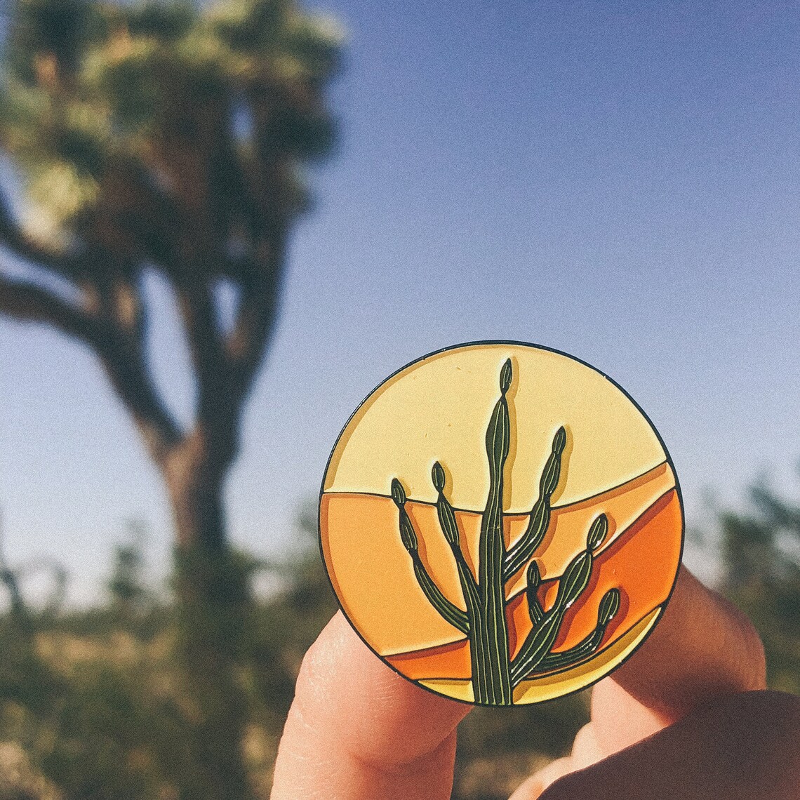 Desert Sunset Enamel Pin - Etsy