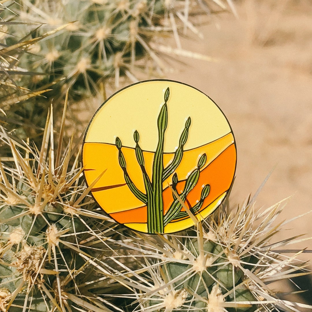Desert Sunset Enamel Pin - Etsy