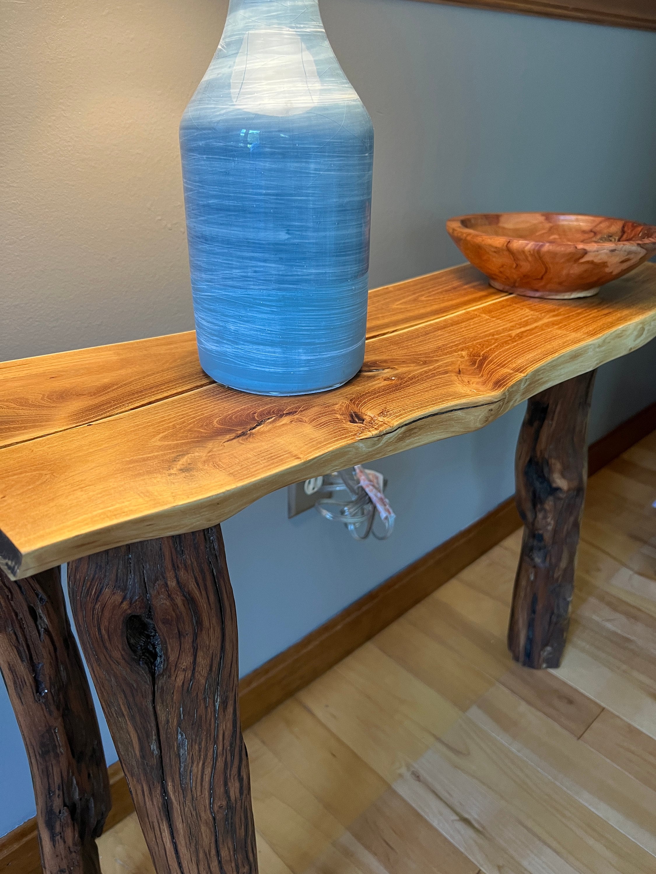 Console Table Made From Reclaimed Black Locust Fenceposts - Etsy