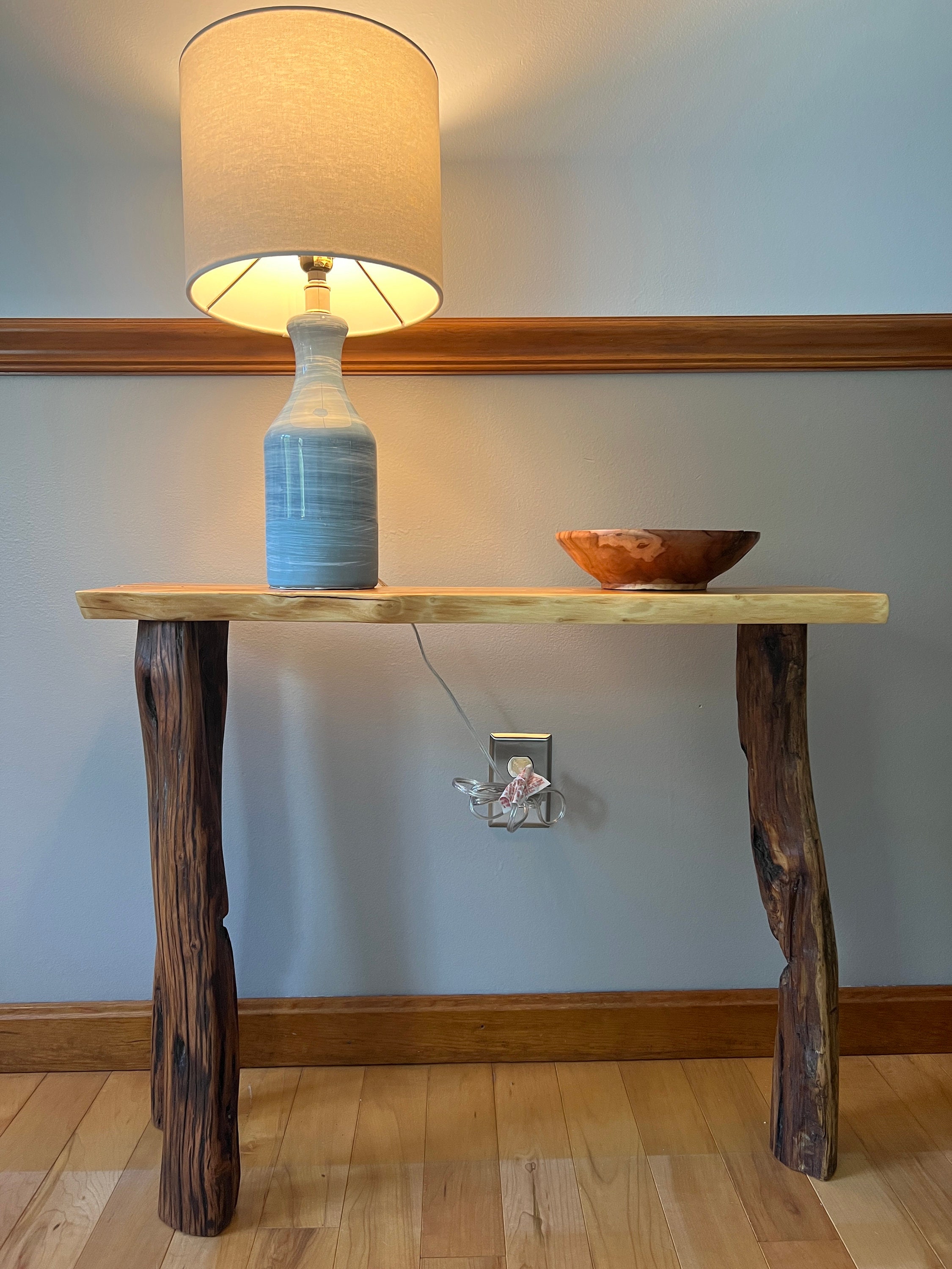 Console Table Made From Reclaimed Black Locust Fenceposts - Etsy