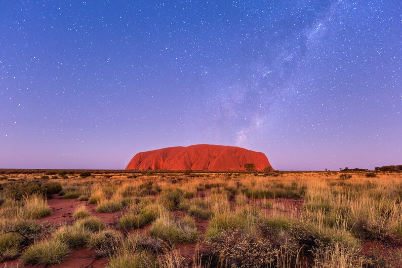 Uluru Night Sky Professional Print Un Framed Wall Art Ayres - Etsy
