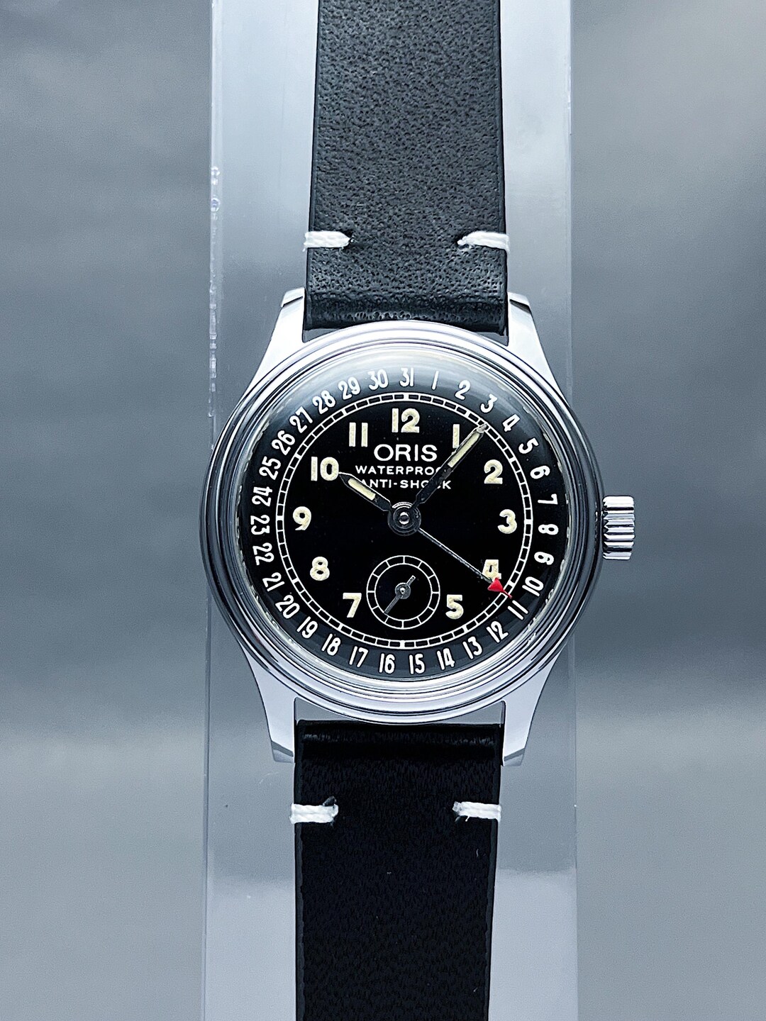 Vintage ORIS Pointer Date Small Second Black Dial 32mm - Etsy