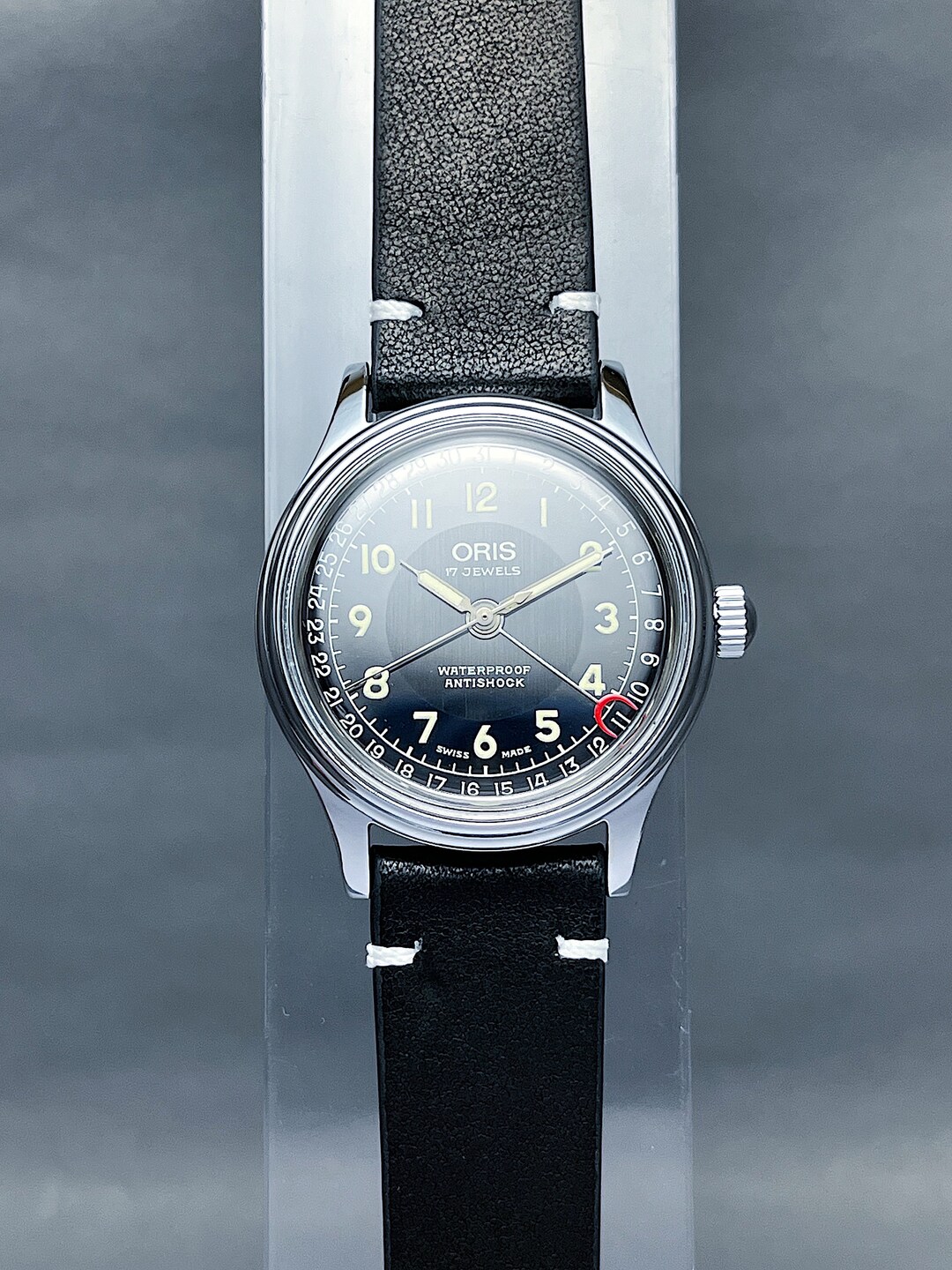 Vintage ORIS Pointer Date Black Bullseye Dial - Etsy