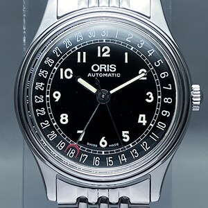 Vintage ORIS Pointer Date Black Dial 35mm - Etsy