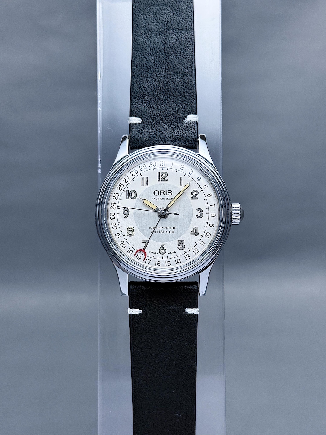 Vintage ORIS Pointer Date White Bullseye Dial 32mm - Etsy