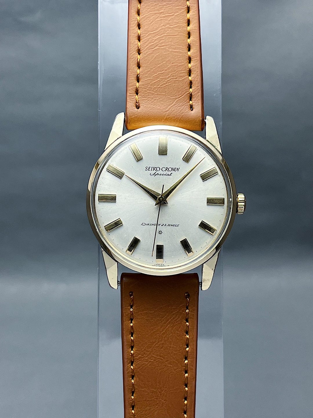 Vintage Seiko Crown Special 18K Solid Gold Indices Special Dial (SD ...