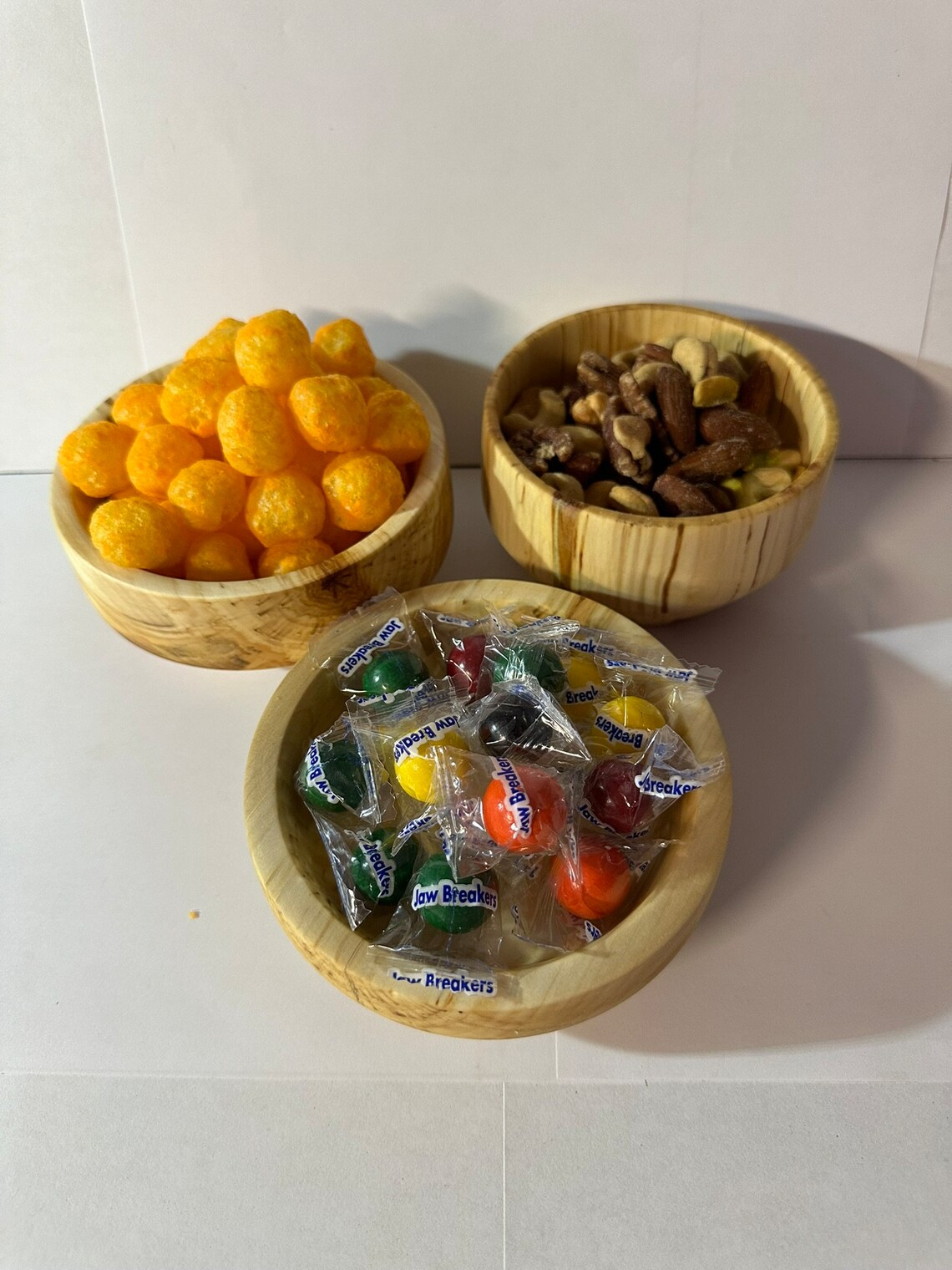 Wooden Snack Bows set of 3 Aspen Wood - Etsy