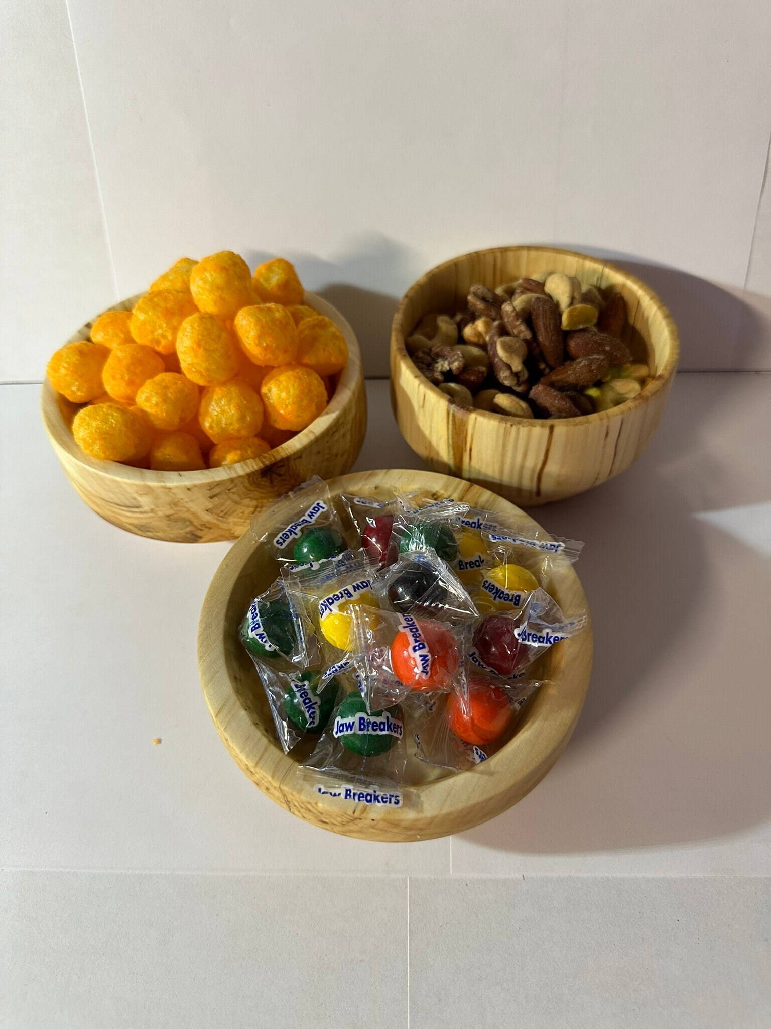 Wooden Snack Bows set of 3 Aspen Wood - Etsy