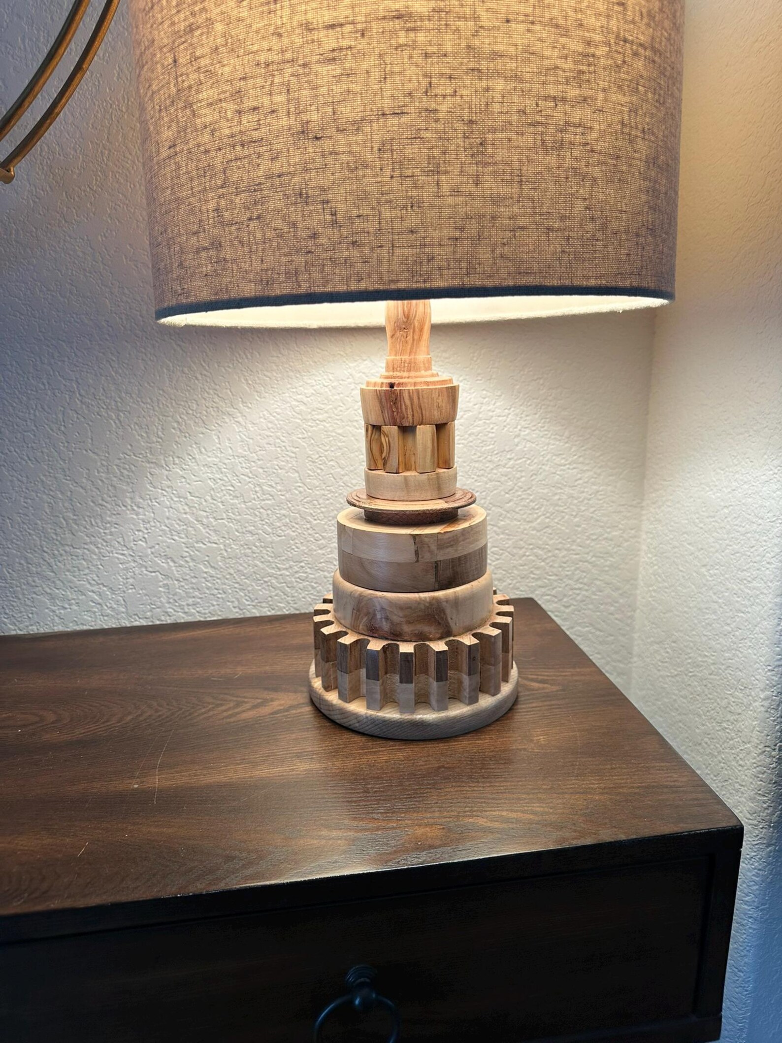 Modern Wood Desk Lamp - Reclaimed Wood - Etsy