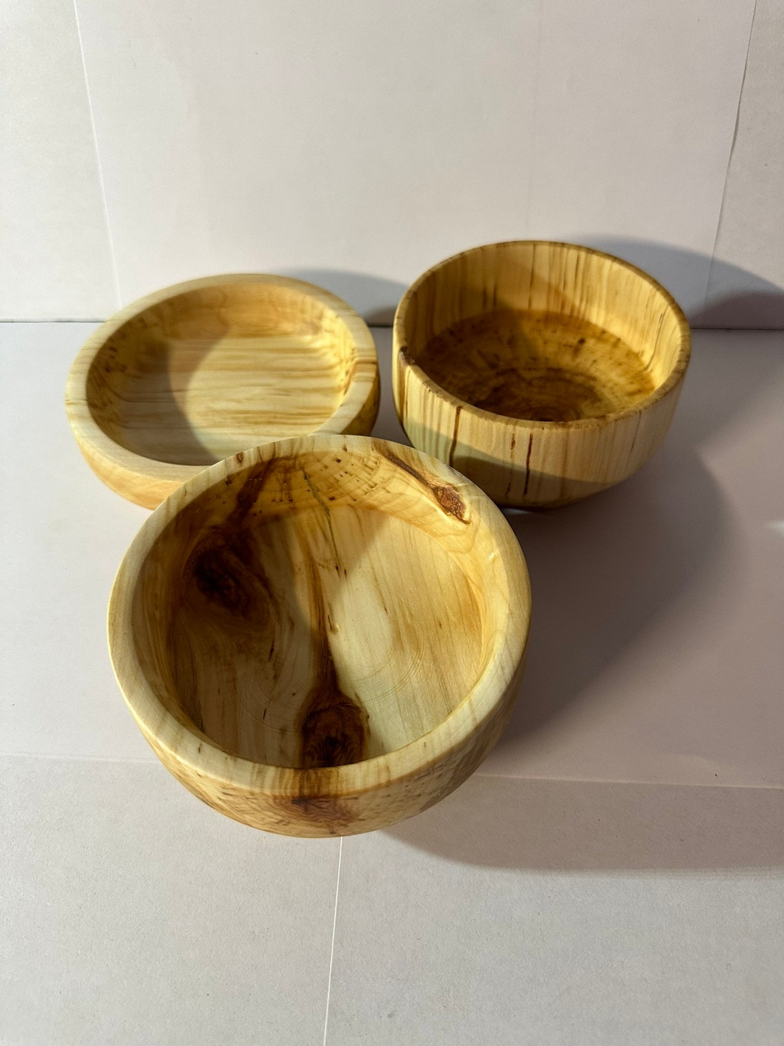 Wooden Snack Bows set of 3 Aspen Wood - Etsy