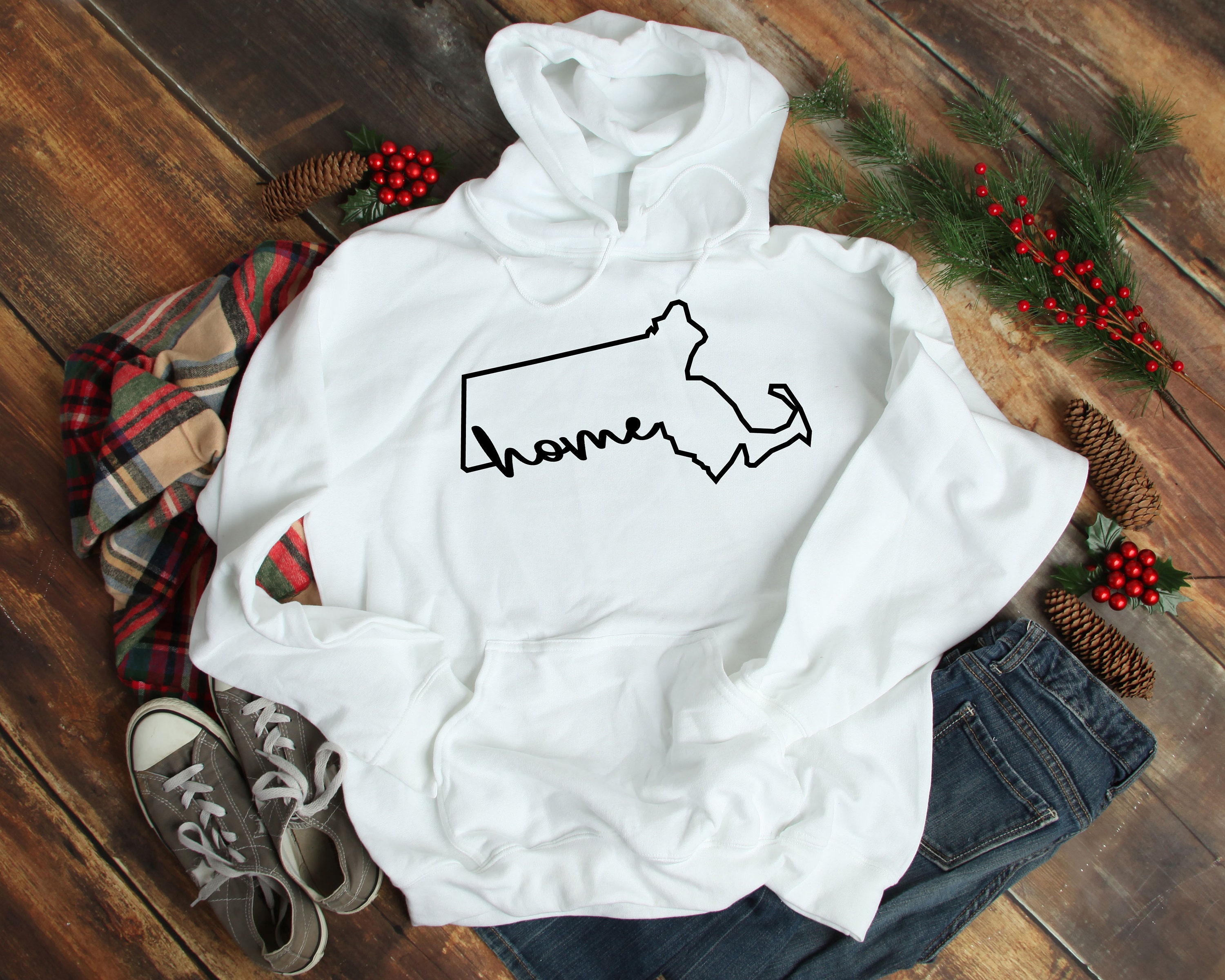 Massachusetts Hooded/Crew Sweatshirt Home State Hoodie | Etsy