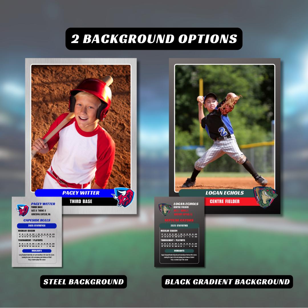 Custom Trading Baseball Card Canva Template Custom Sport Cards Kids ...