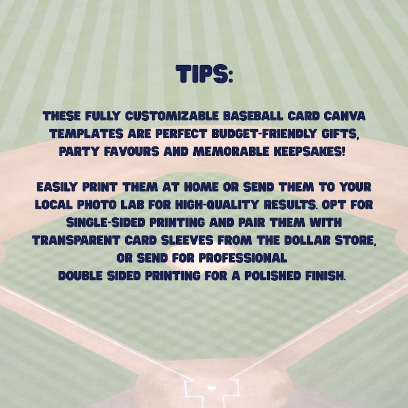 Baseball Rookie Trading Card Template, Baseball Birthday Customizable ...