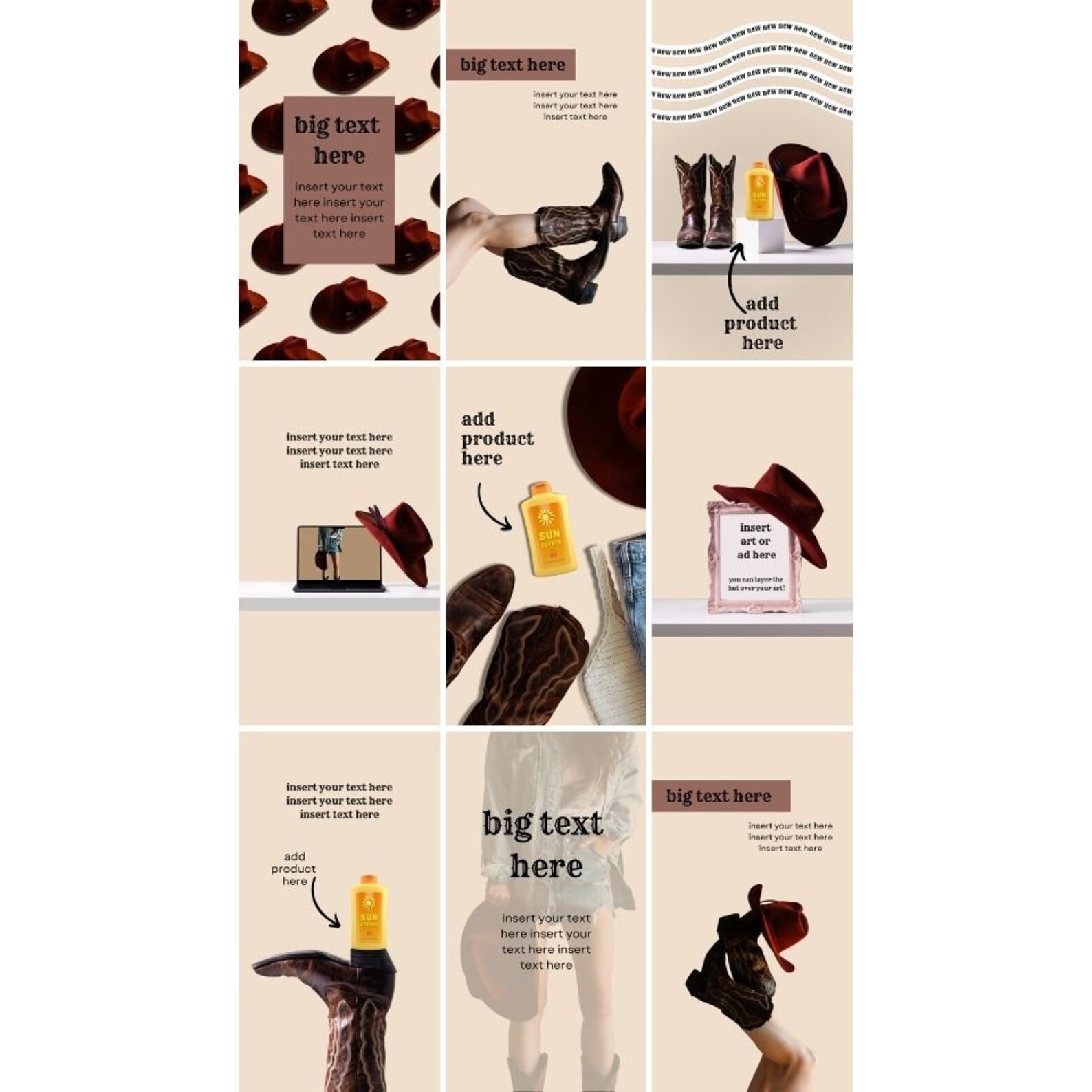 Stampede Social Media Content & Digital Backdrops | CANVA TEMPLATES ...
