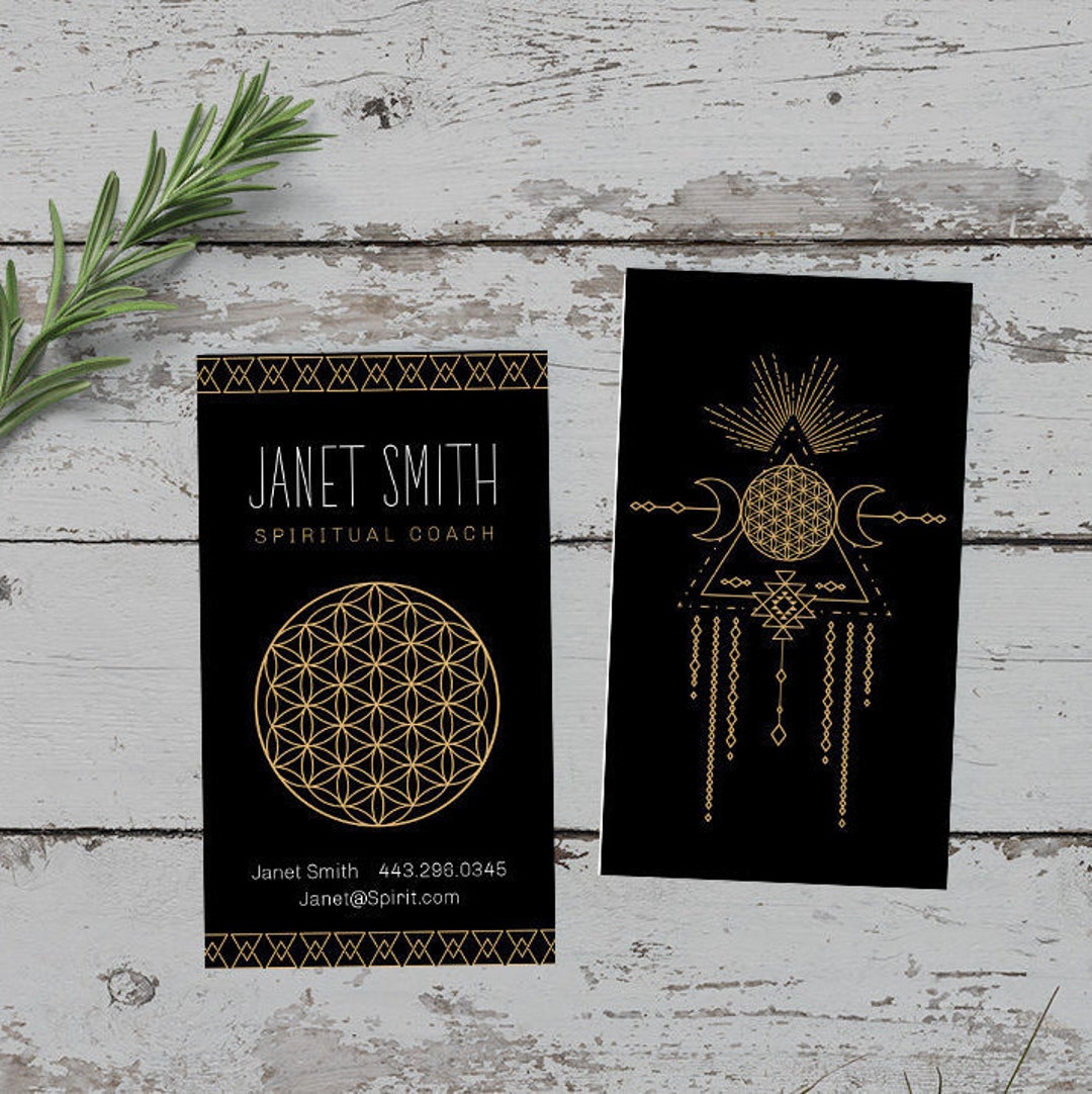 Business Card Design, Spiritual, Chakra, Tribal Symbols, Life Coach ...