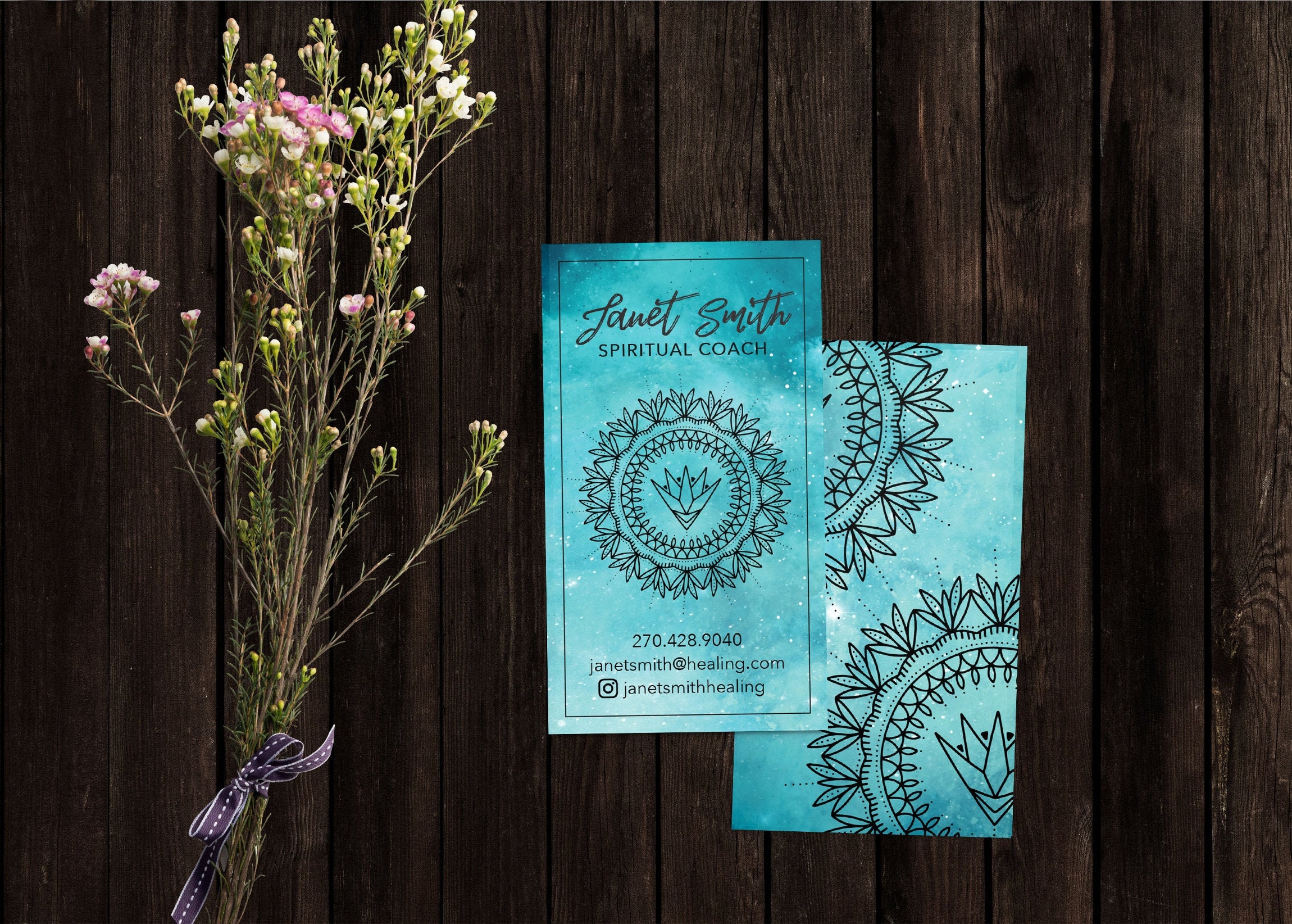 Business Card, Business Card, Spiritual, Metaphysical, Mandala, Chakra ...