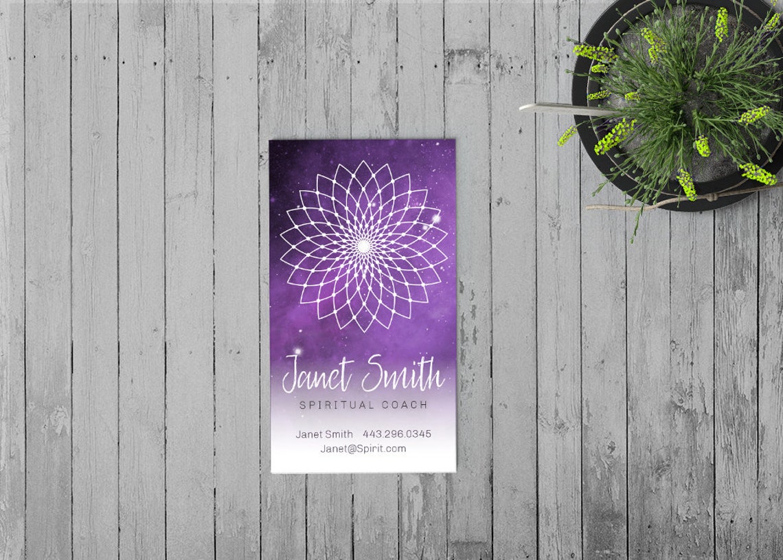 Business Card Spiritual Metaphysical Mandala Chakra - Etsy