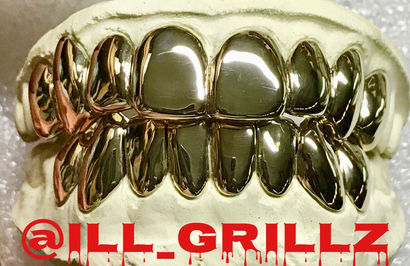 Handmade Custom Florida Deep Cut Perm Style Dental Gold Grillz | Etsy