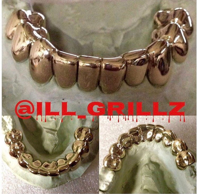 Handmade Custom Florida Deep Cut Perm Style Dental Gold Grillz - Etsy