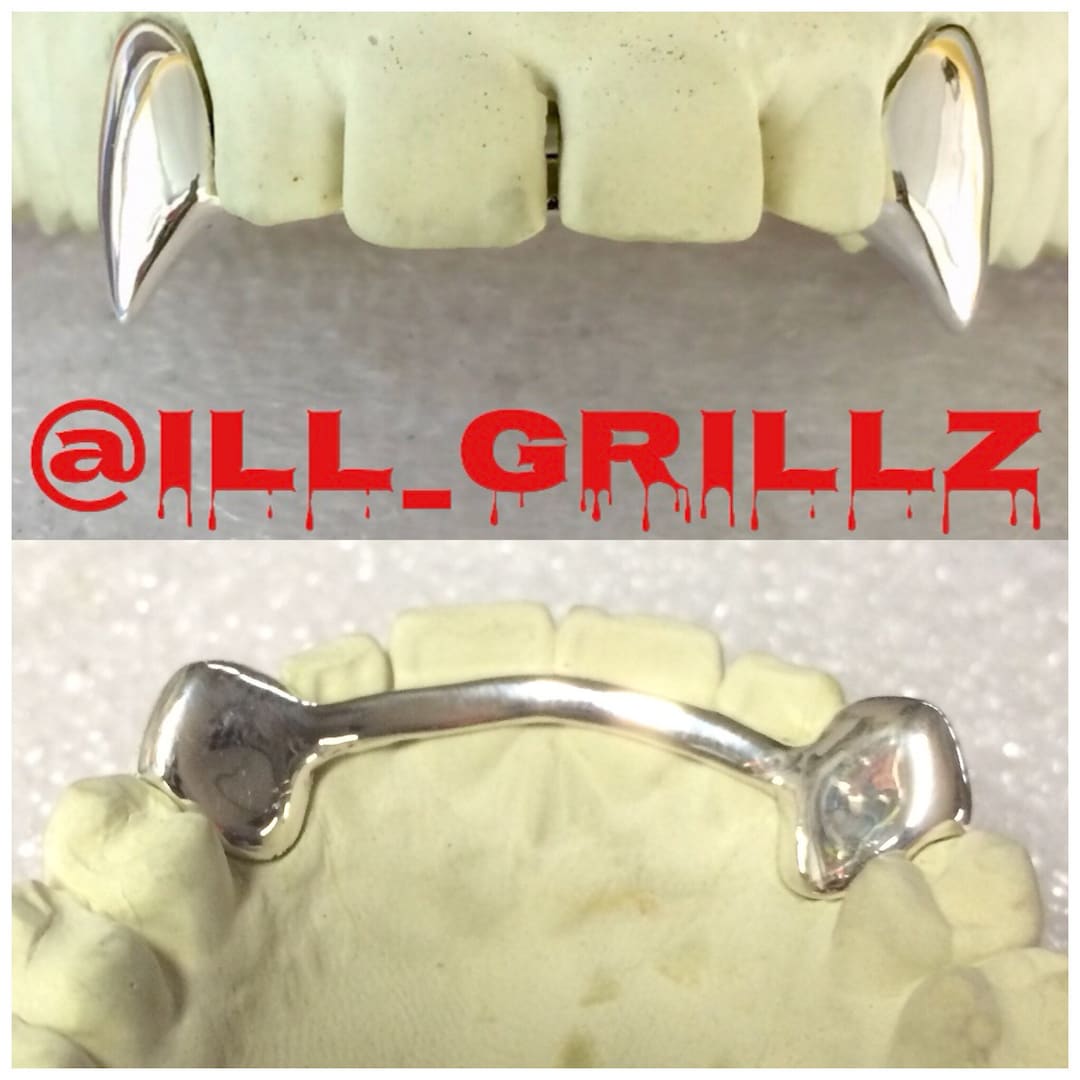 Handmade Custom .925 Sterling Silver Fang Grillz - Etsy