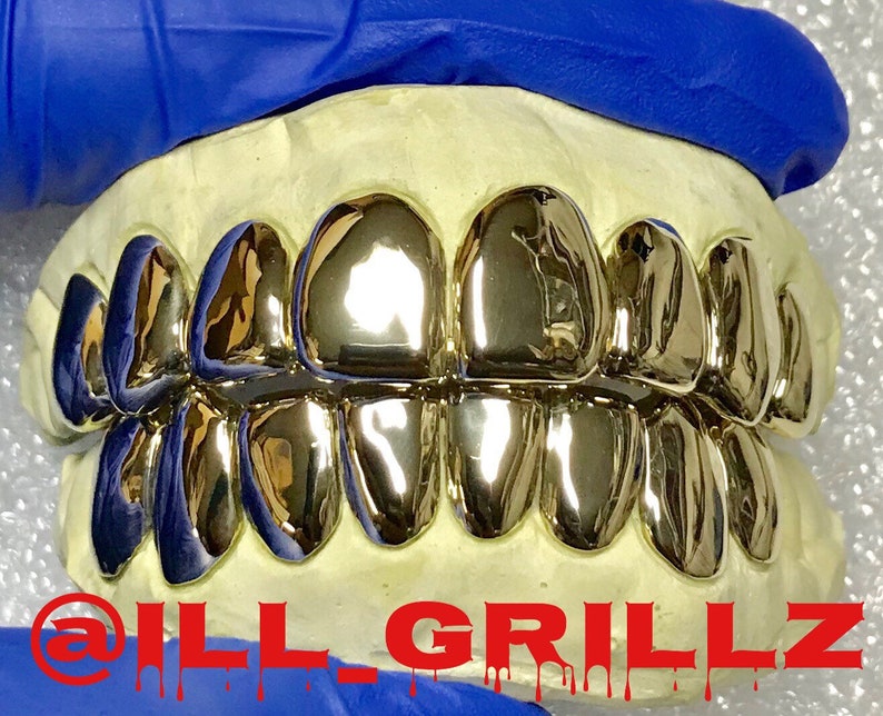 Handmade Custom Florida Deep Cut Perm Style Dental Gold Grillz - Etsy