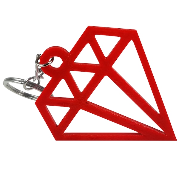 3d Printed Diamond Keychain - Etsy