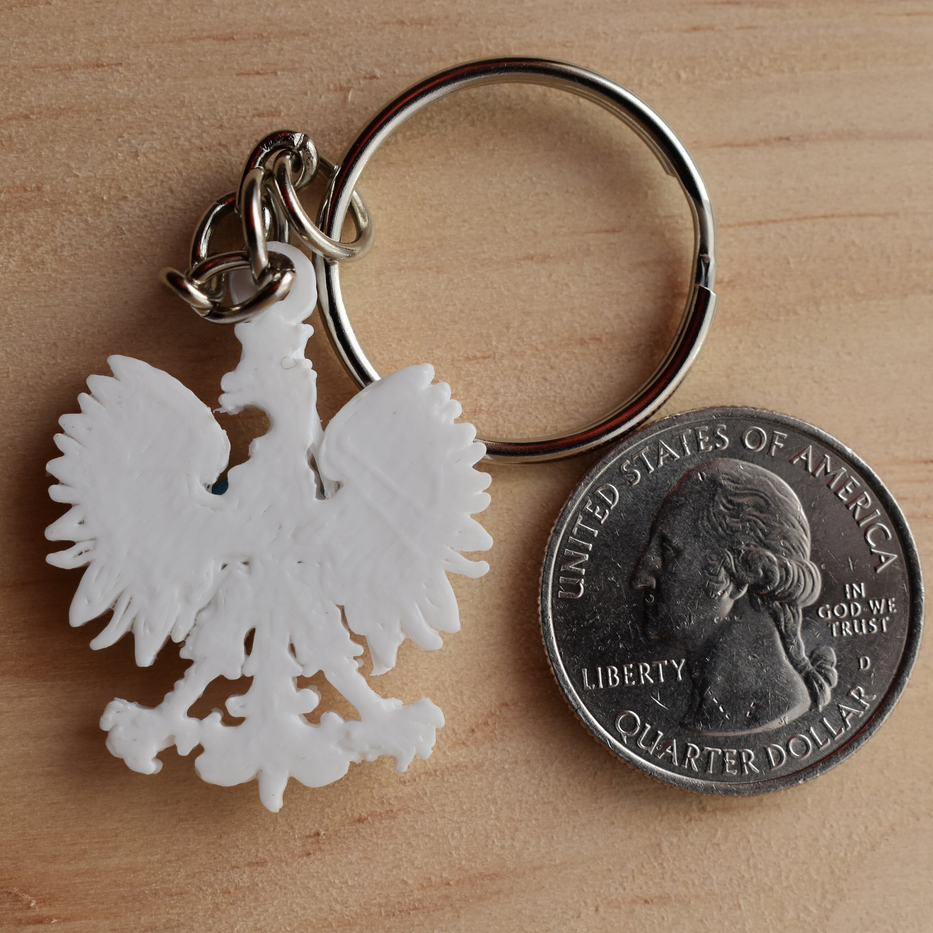 Polish Eagle Keychain Small 3D Printed Keyring Zipper - Etsy