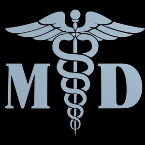 Medical Doctor MD Decal Sticker - Etsy
