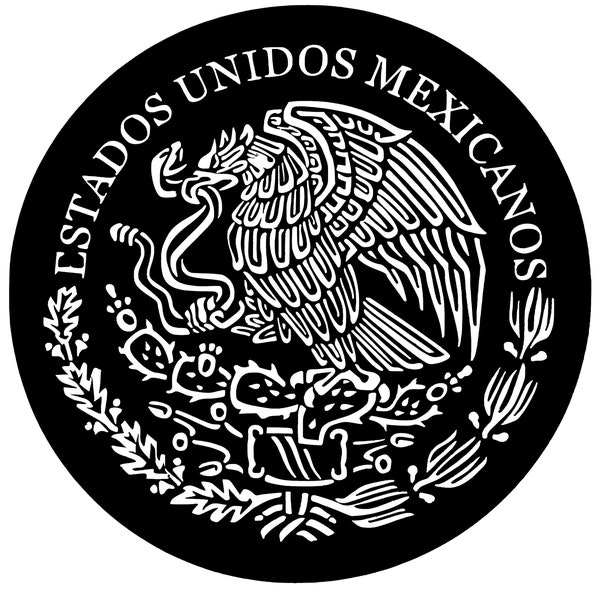 Escudo de mexico blanco y negro - Etsy México