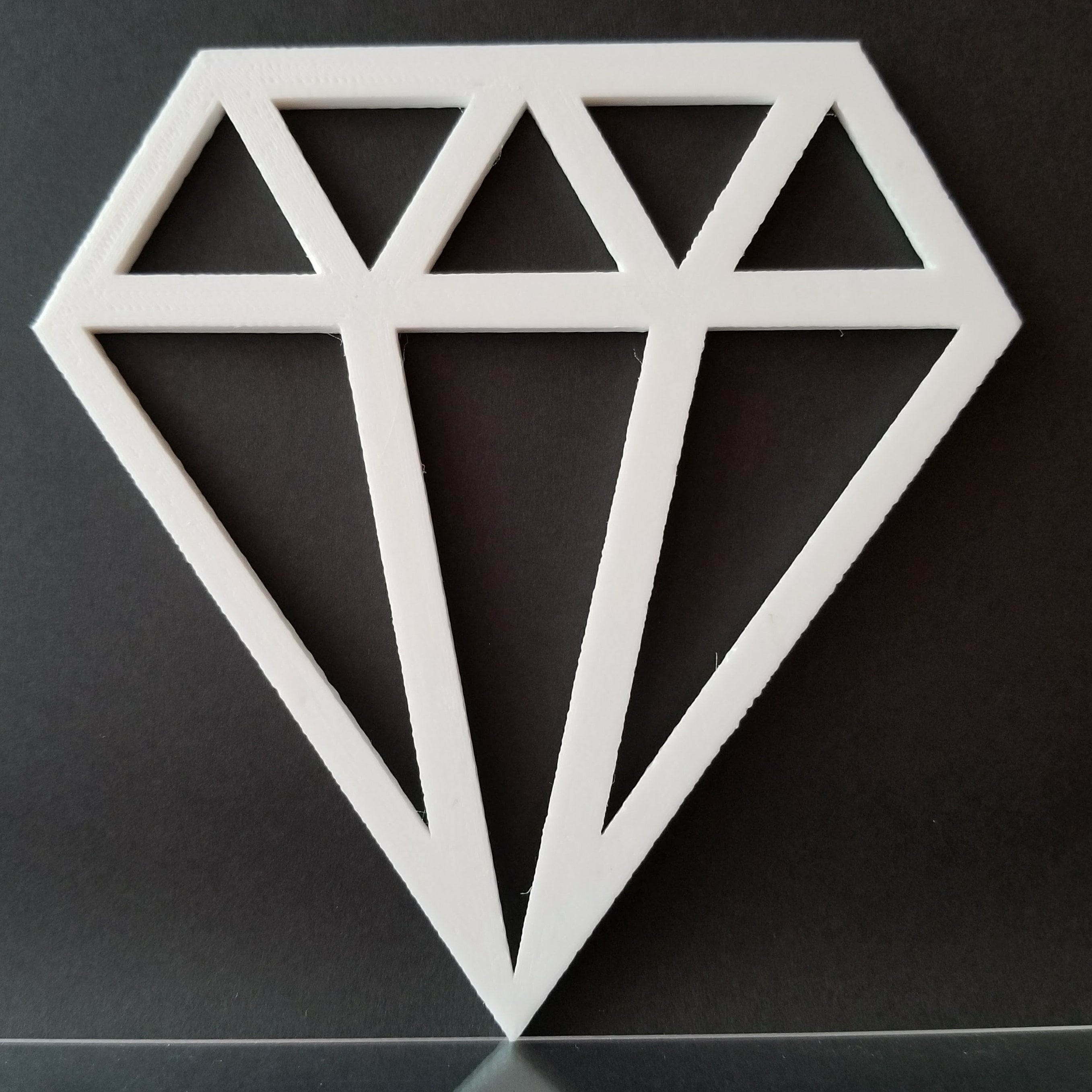 Diamond Fridge Magnet - Large - 3D Printed Magnet - Diamond ...
