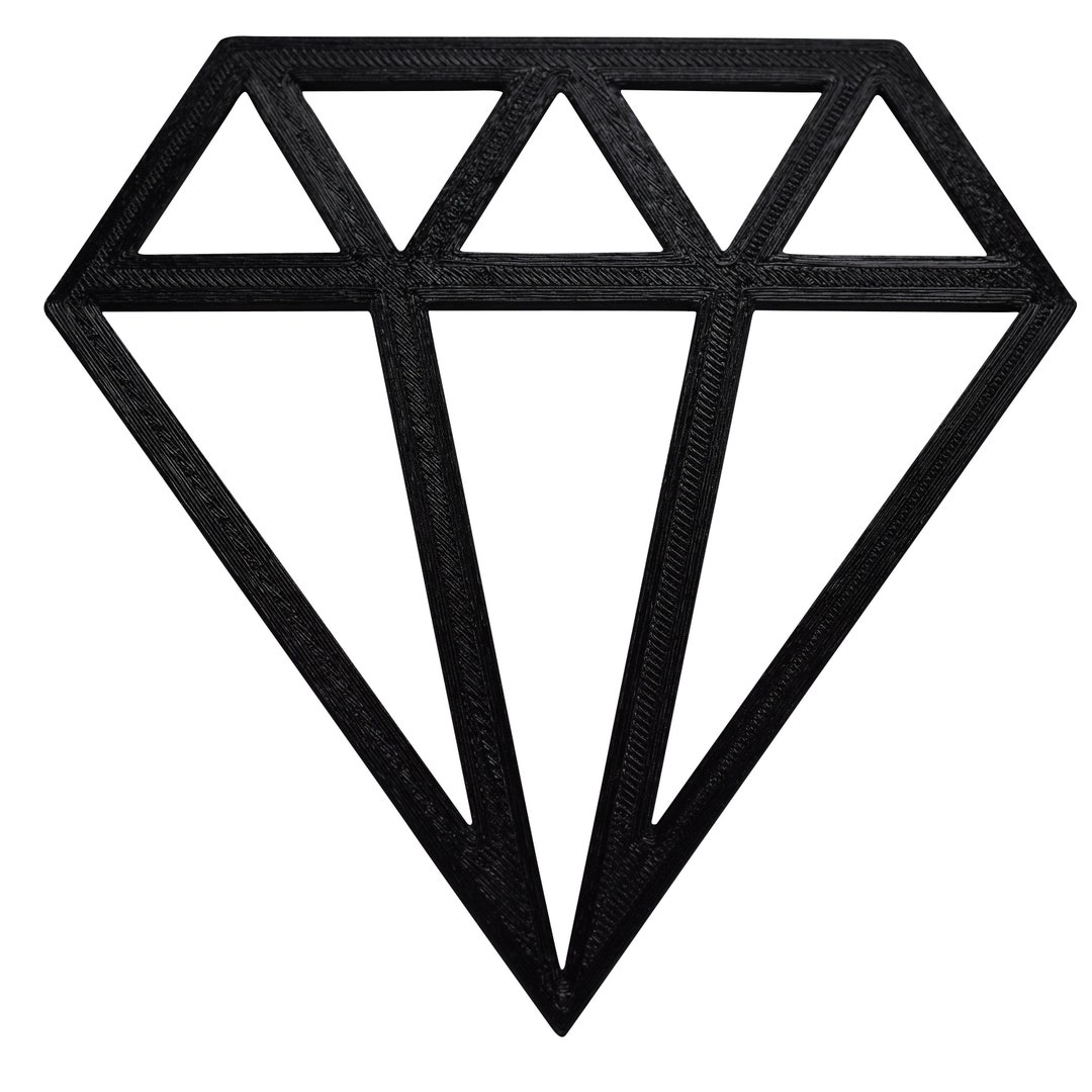 Diamond Fridge Magnet - Large - 3D Printed Magnet - Diamond ...