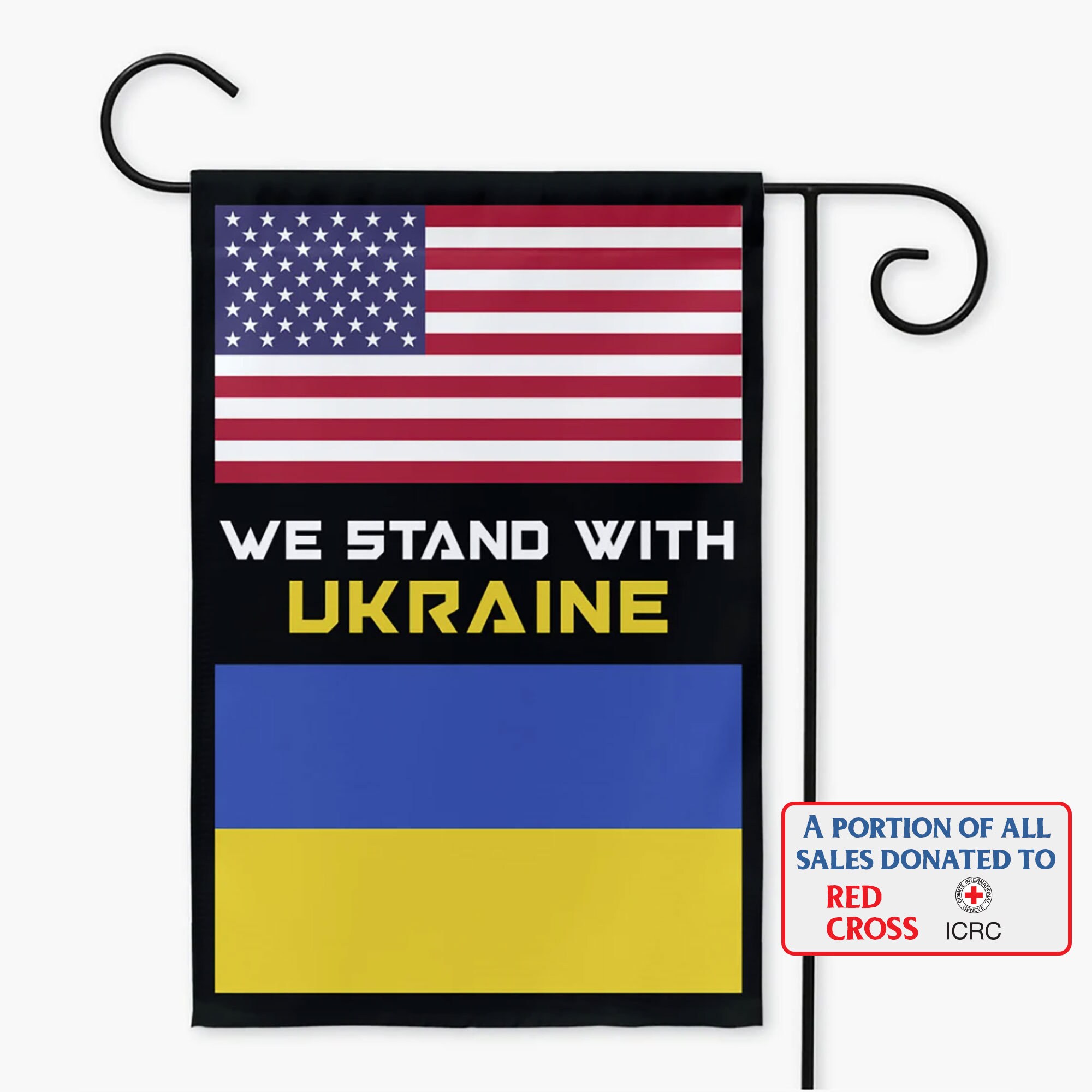 We Stand With Ukraine, Ukraine Flag, Garden Flag, Yard Flags, House ...