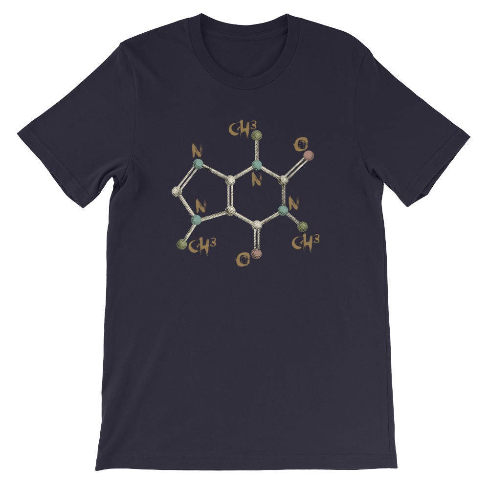 Caffeine Molecule T Shirt, Coffee Molecule Tee, Coffee Science ...