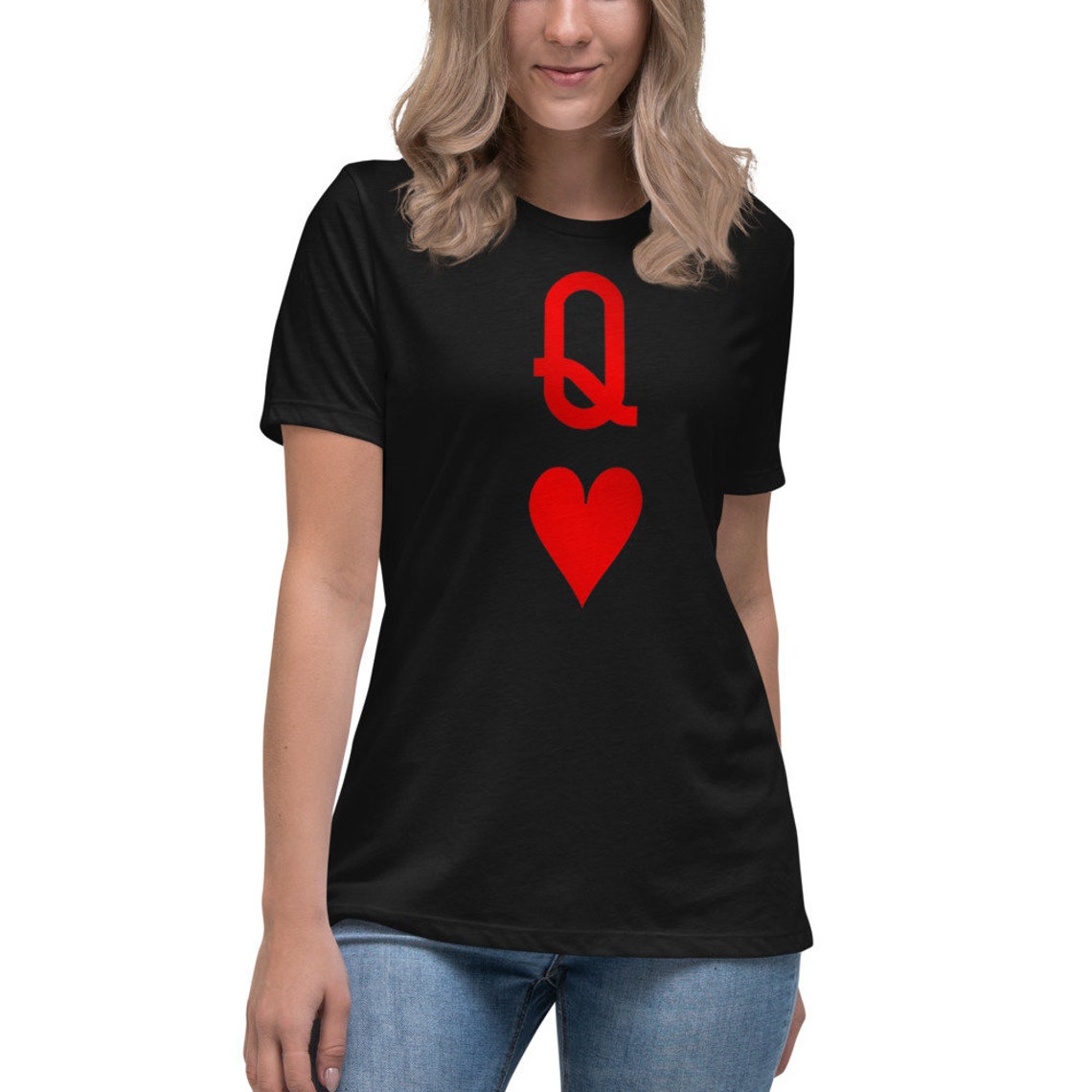 Red Queen of Hearts Women's Relaxed Fit T-shirt, Valentine's Gift - Etsy