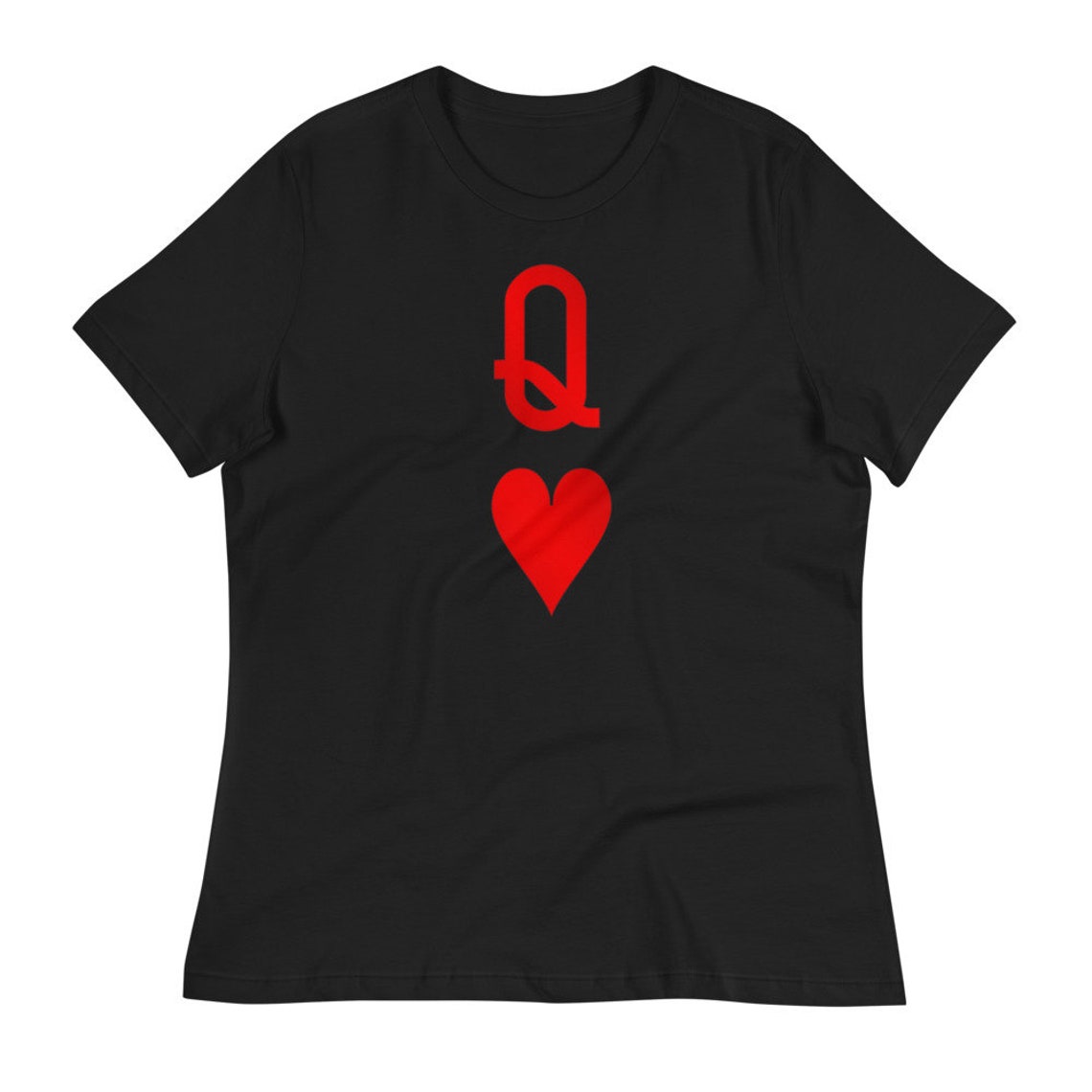 Red Queen of Hearts Women's Relaxed Fit T-shirt, Valentine's Gift - Etsy