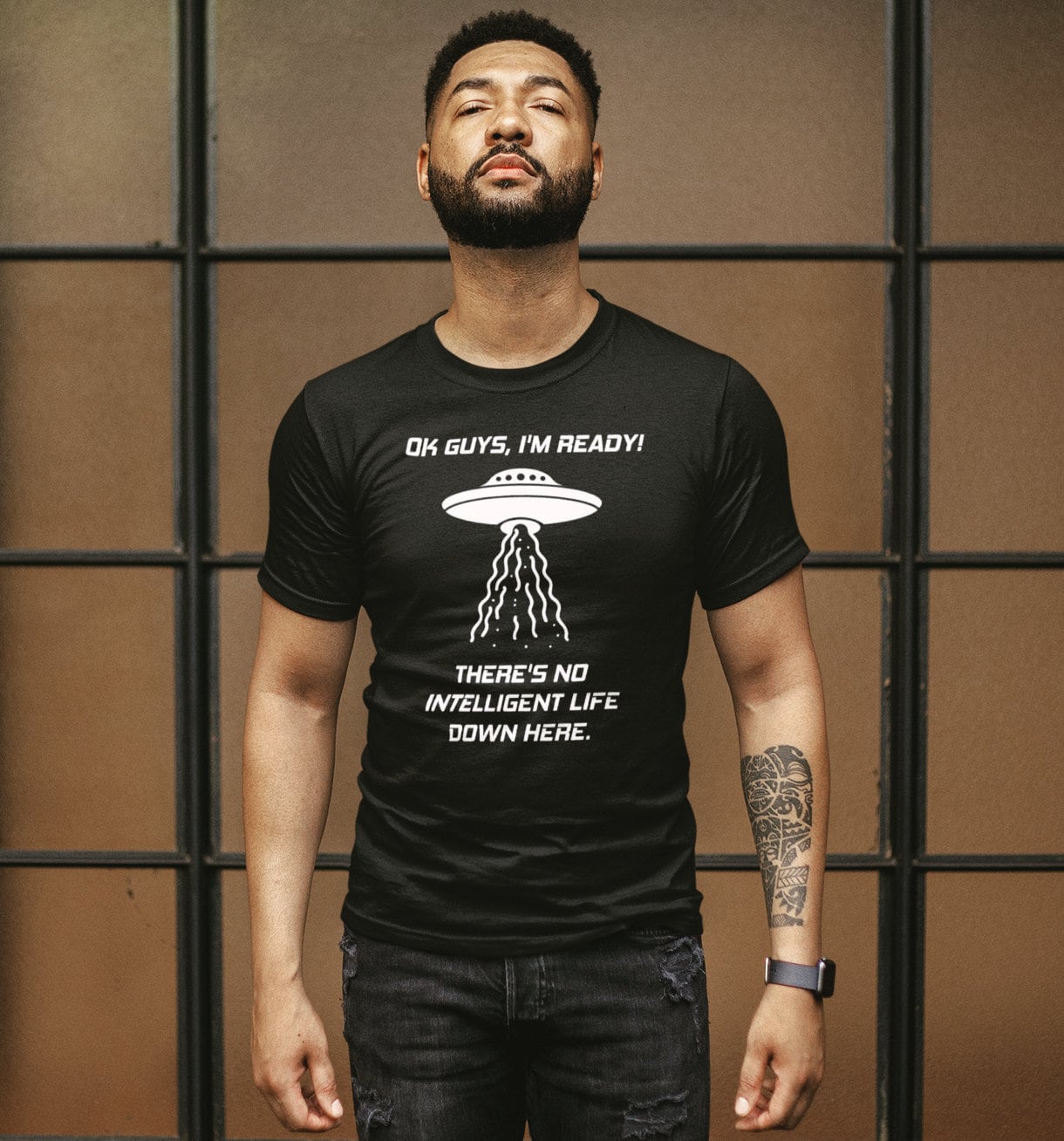 No Intelligent Life Down Here T-shirt Aliens Shirt UFO Shirt Funny ...
