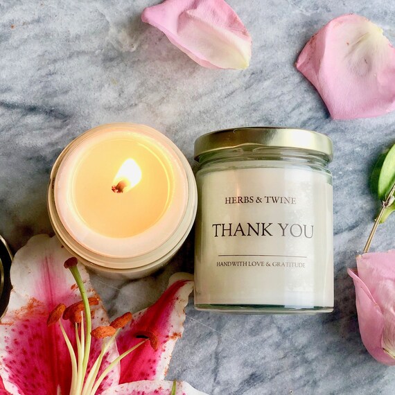 THANK YOU Soy Candle Thank You Candle Gifts Appreciation | Etsy