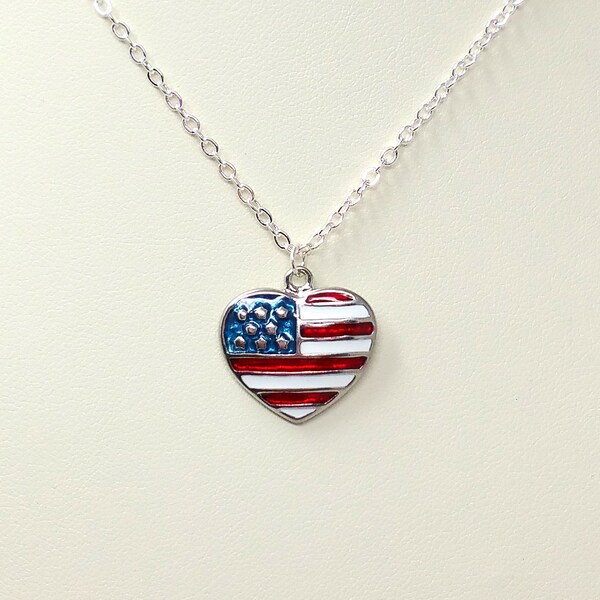 Us Flag Necklace - Etsy