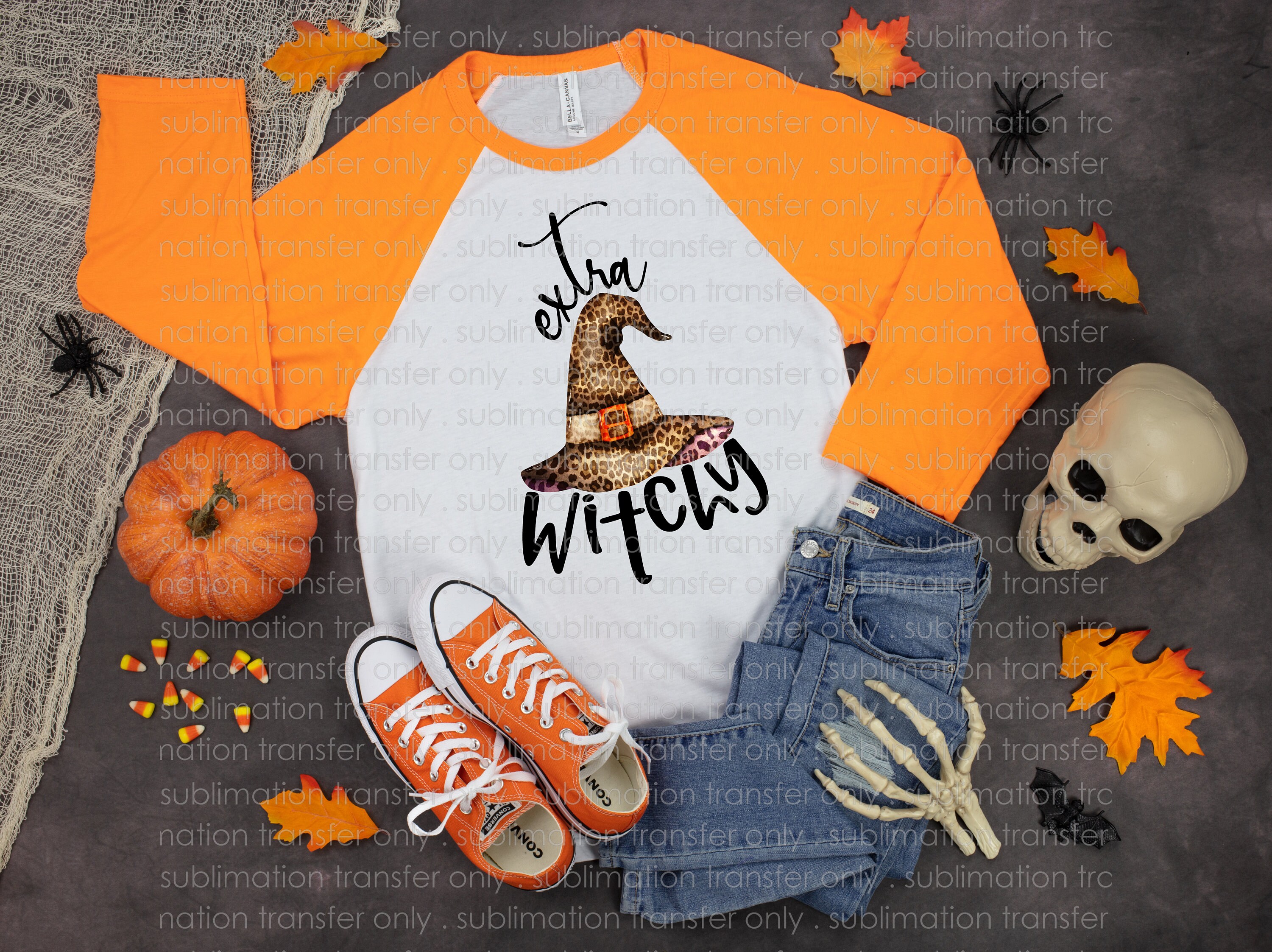 Extra Witchy Halloween Sublimation Transfer Witch Hat - Etsy