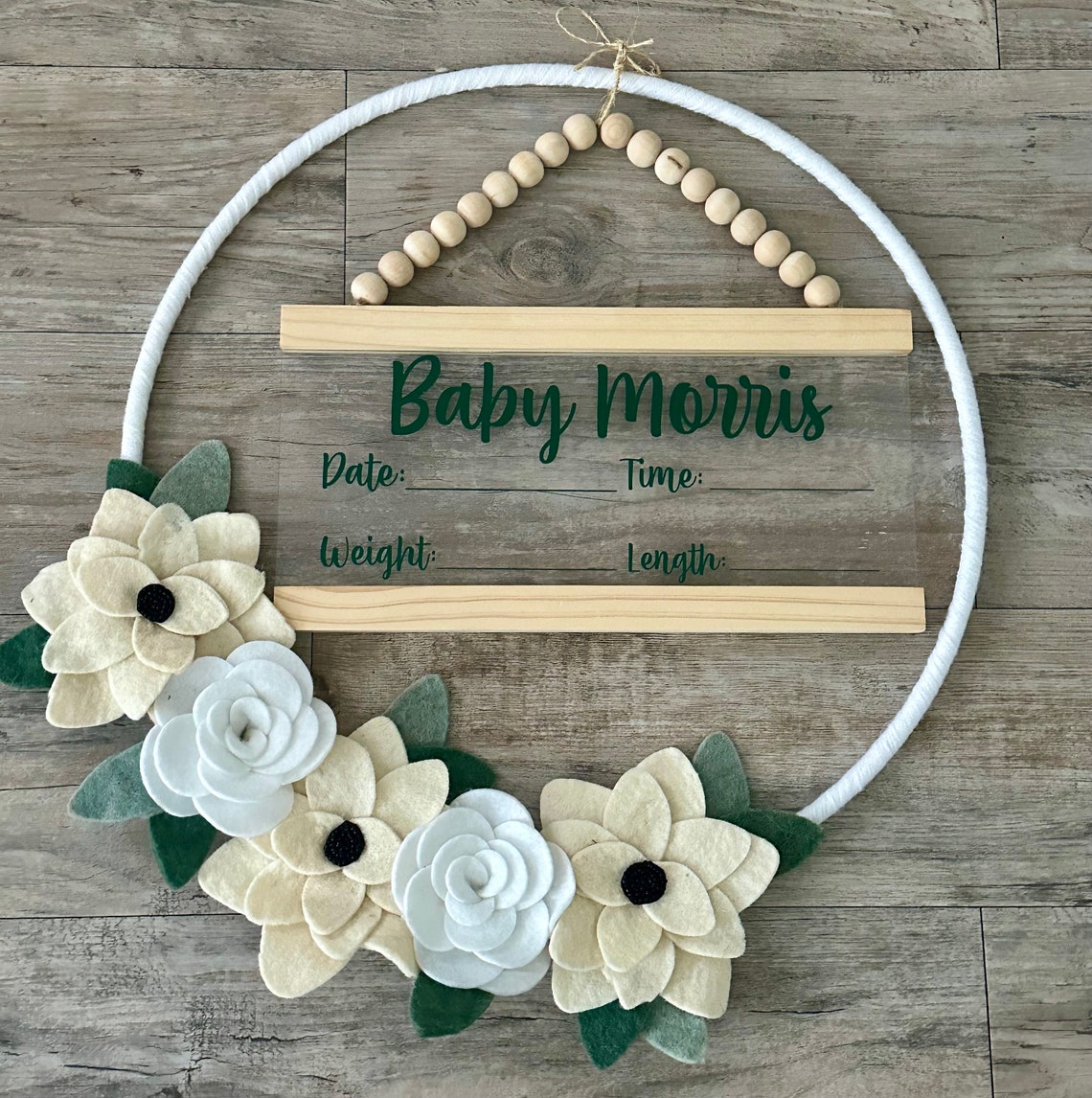 Boy or Girl Hospital Door Hanger/birth Announcement/newborn Door Hanger ...