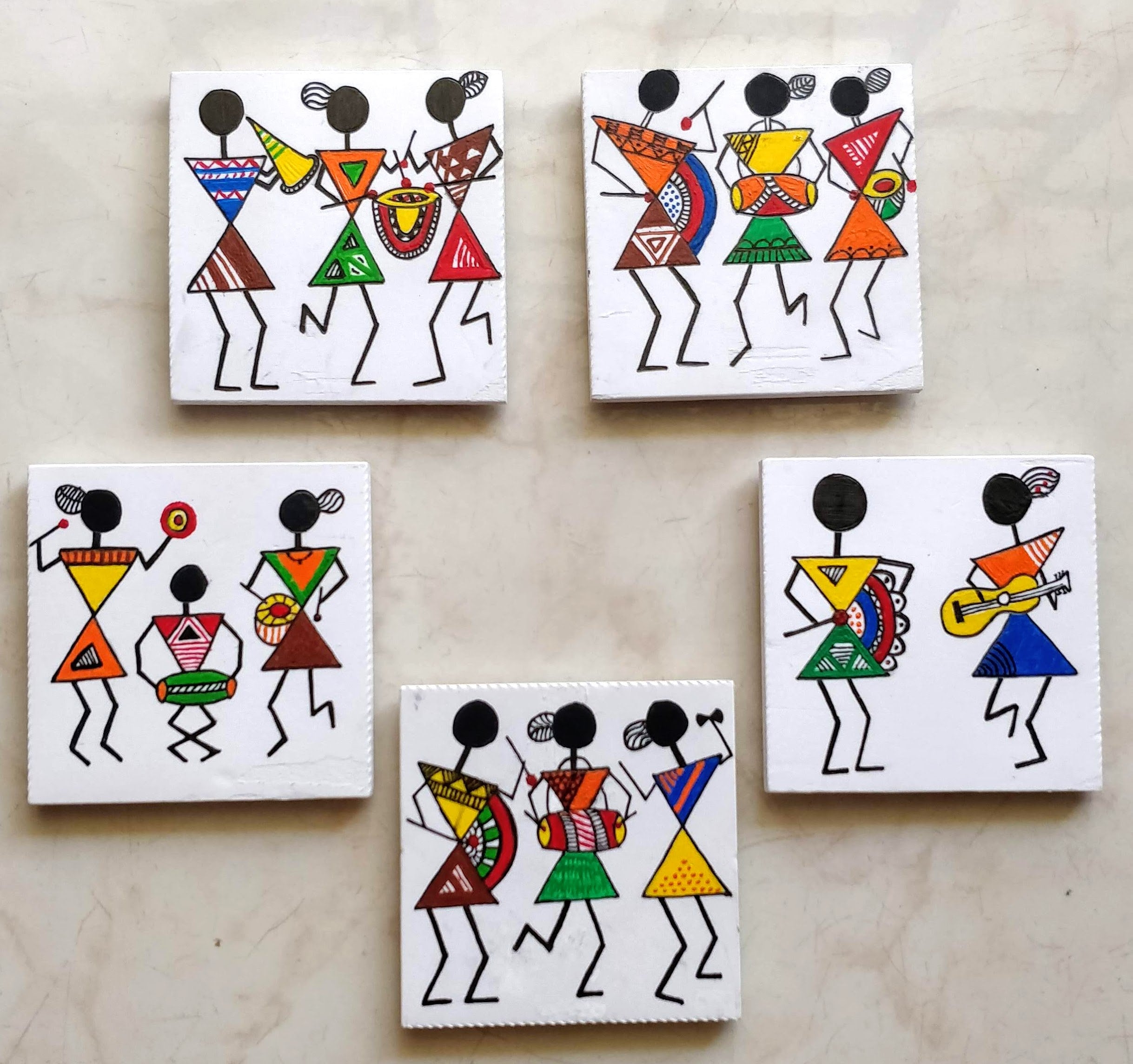 Simple Warli Art For Kids