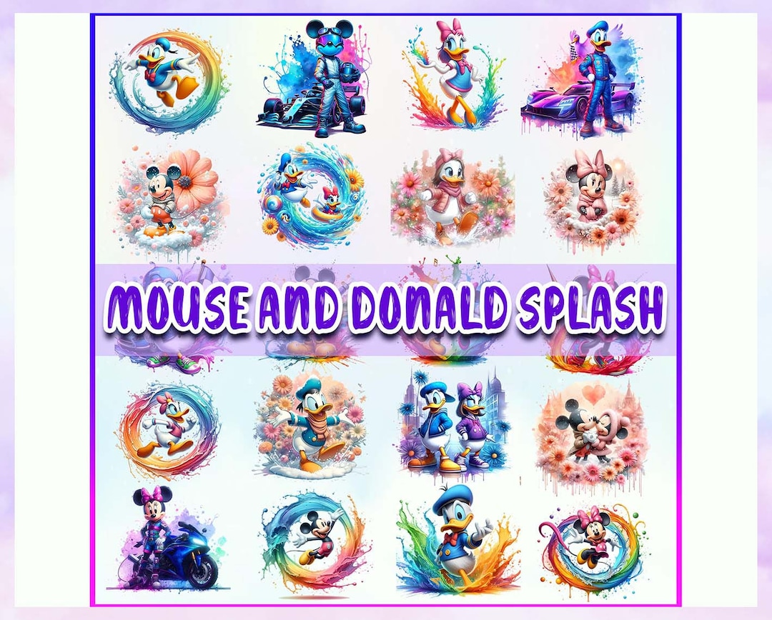 Mickey Mouse Splash and Watercolor Digital Design PNG File for ...